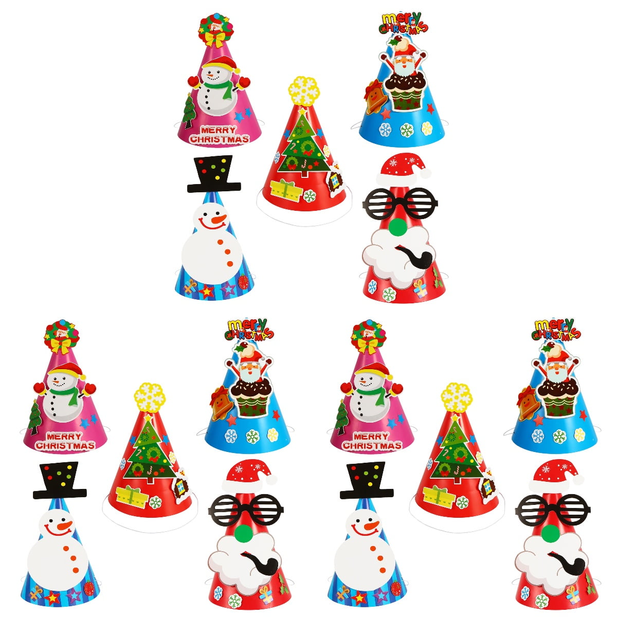 BERTDOMD 15 pcs Christmas Theme DIY Craft Materials Creative Hats ...