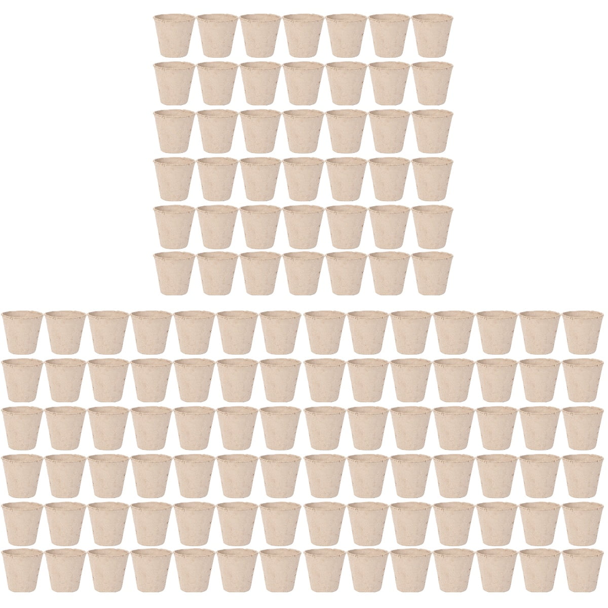 BERTDOMD 150 pcs Paper Pulp Nursery Pot Nursery Pots Cup Biodegradable ...