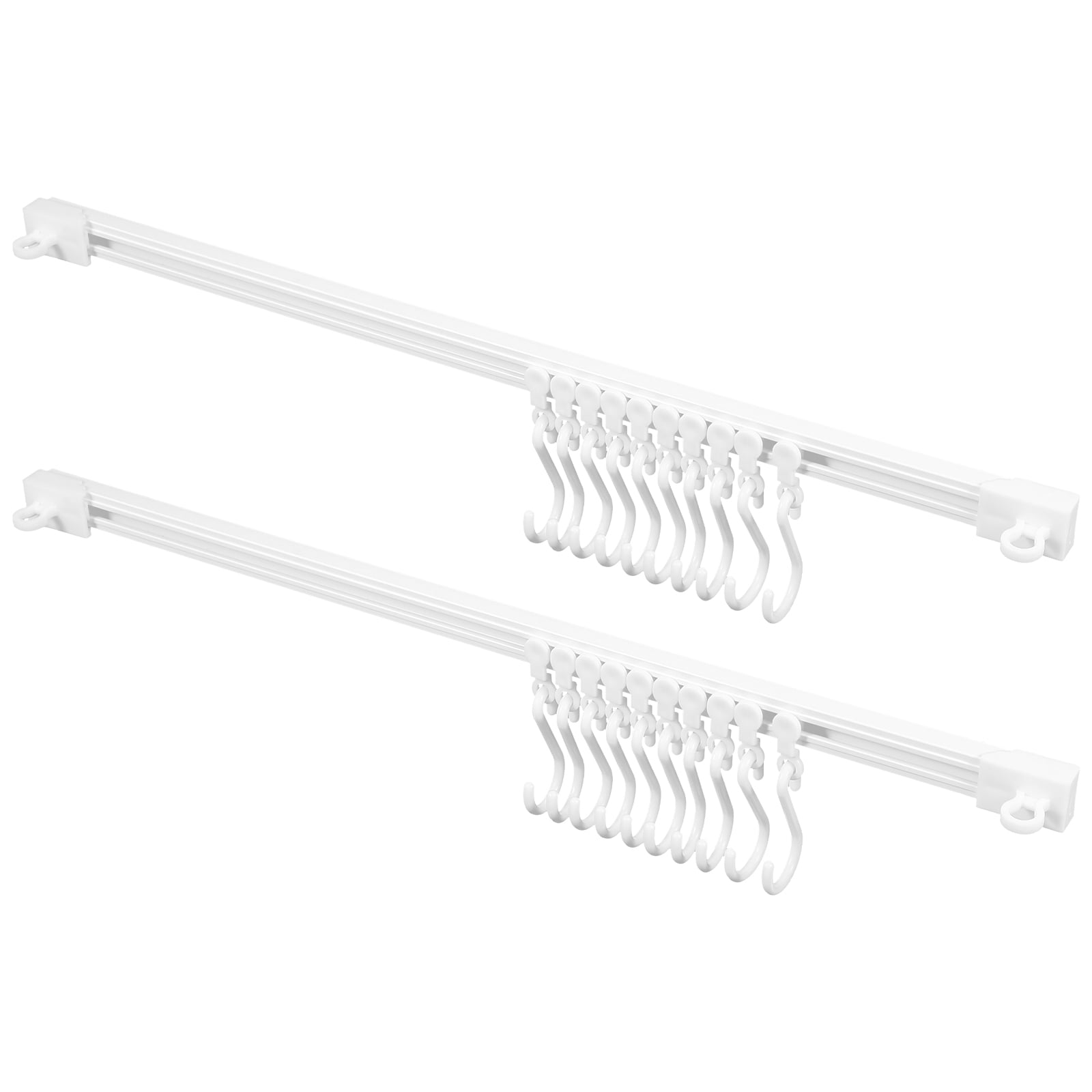 BERTDOMD 2 Set of Wall-mounted Sliding Hooks Rack Kitchen Hanging Hooks ...