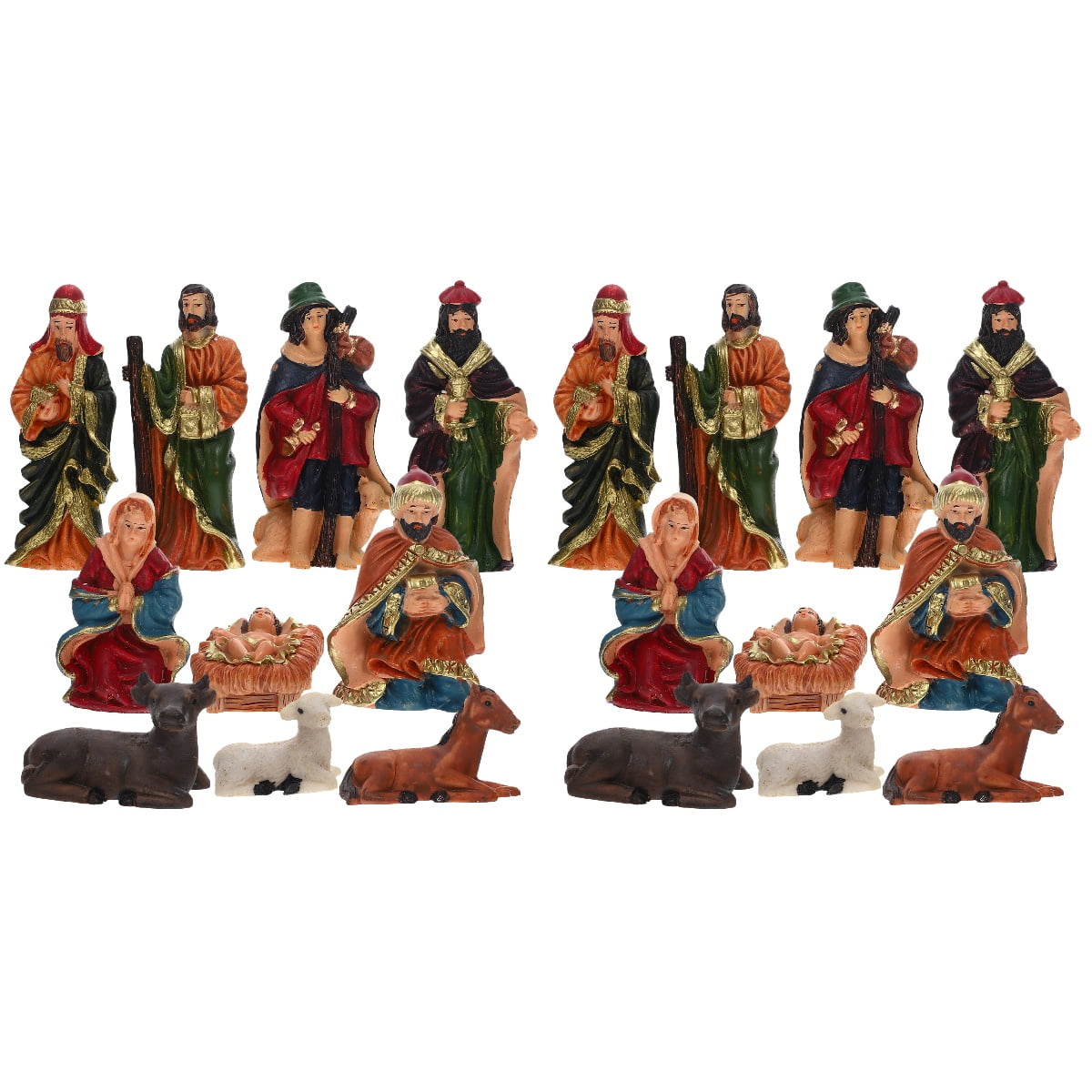BERTDOMD 2 Sets Christmas Nativity Scene Figurines, Jesus Figures ...