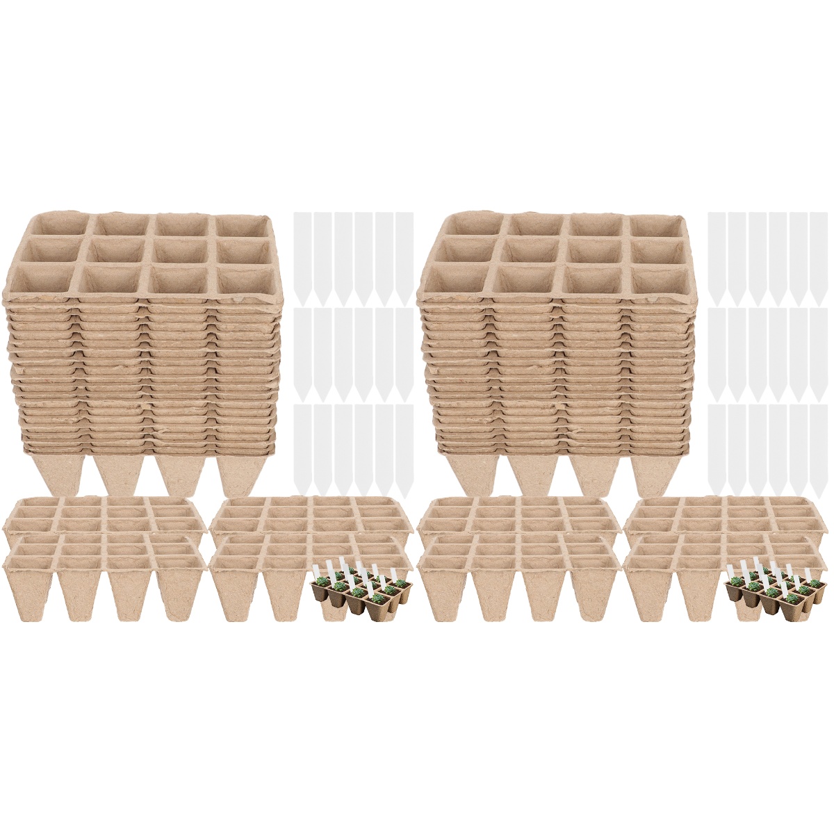 BERTDOMD 2 Sets Degradable Pulp Planting Cup Nursery Pots Gardening ...