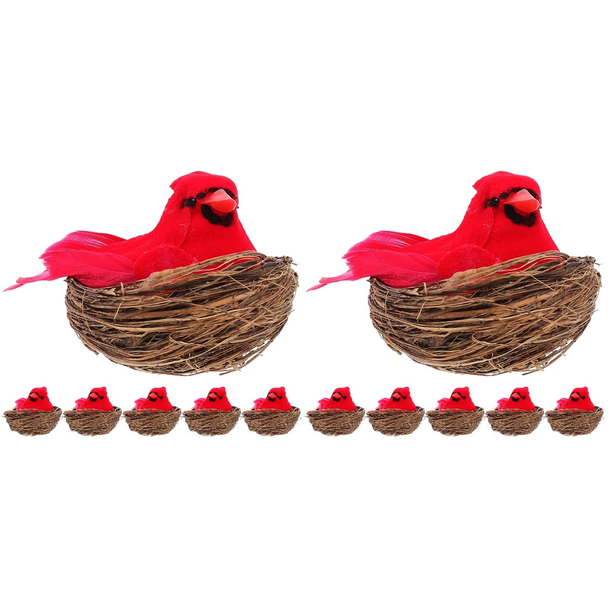 BERTDOMD 2 Sets of Artificial Birds Models Xmas Fake Birds Garden ...