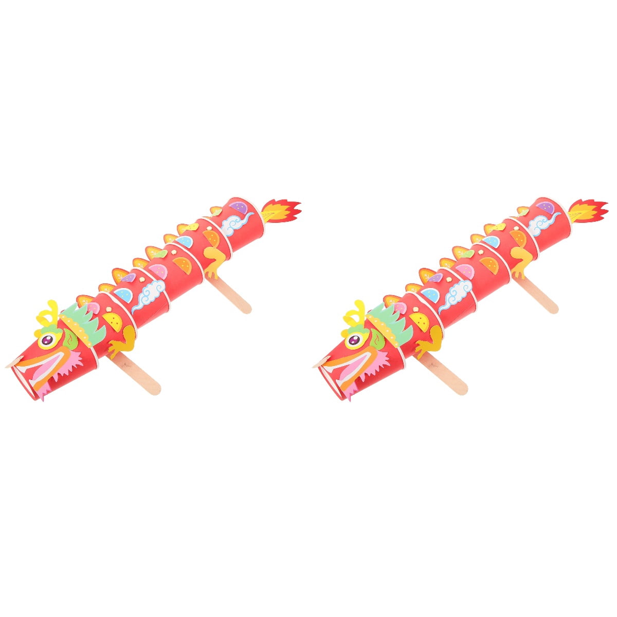 BERTDOMD 2 Sets of DIY Chinese 3D Paper Dragon New Year Party DIY ...