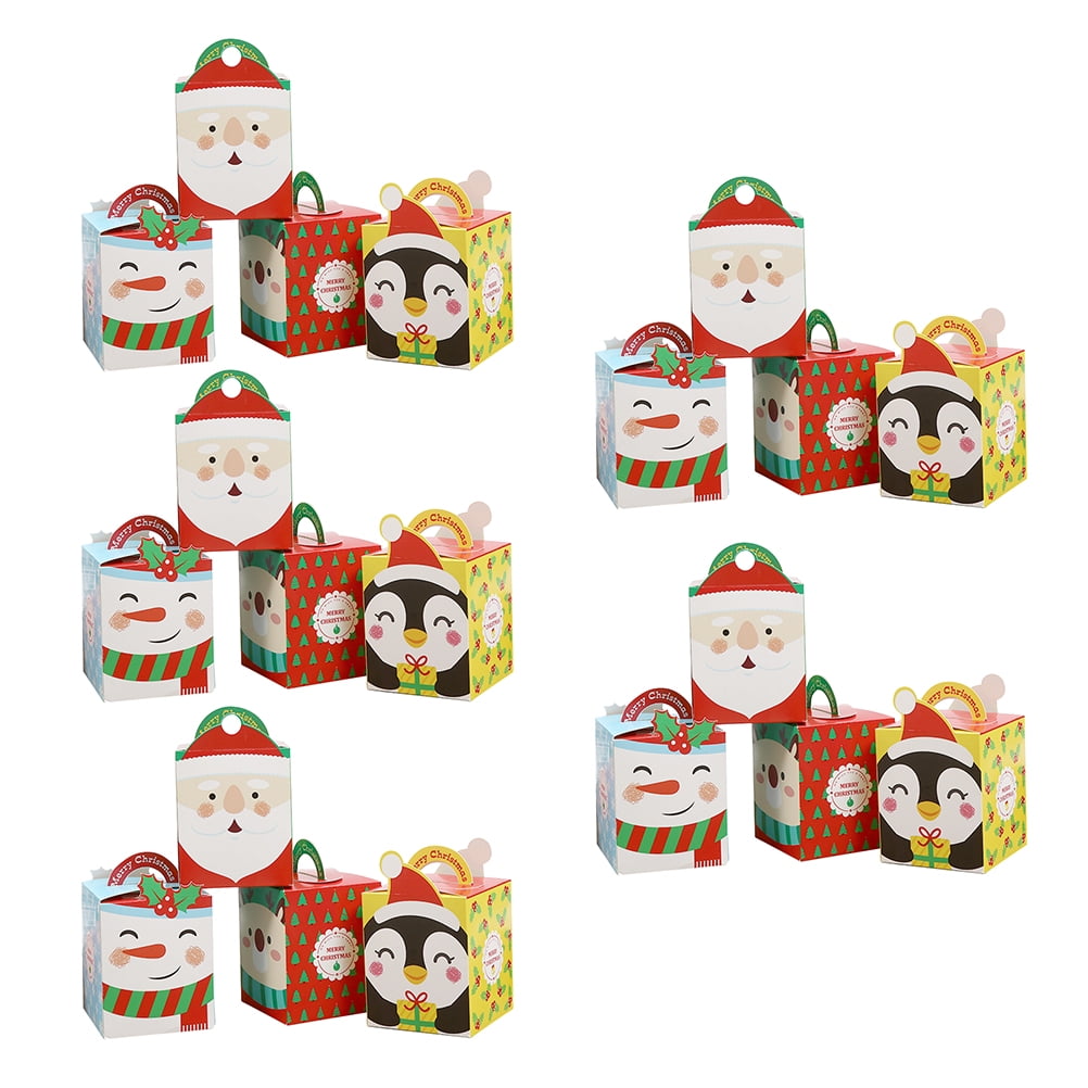BERTDOMD 20 Pcs Christmas Apple Storage Boxes Festive Cartoon Apple ...