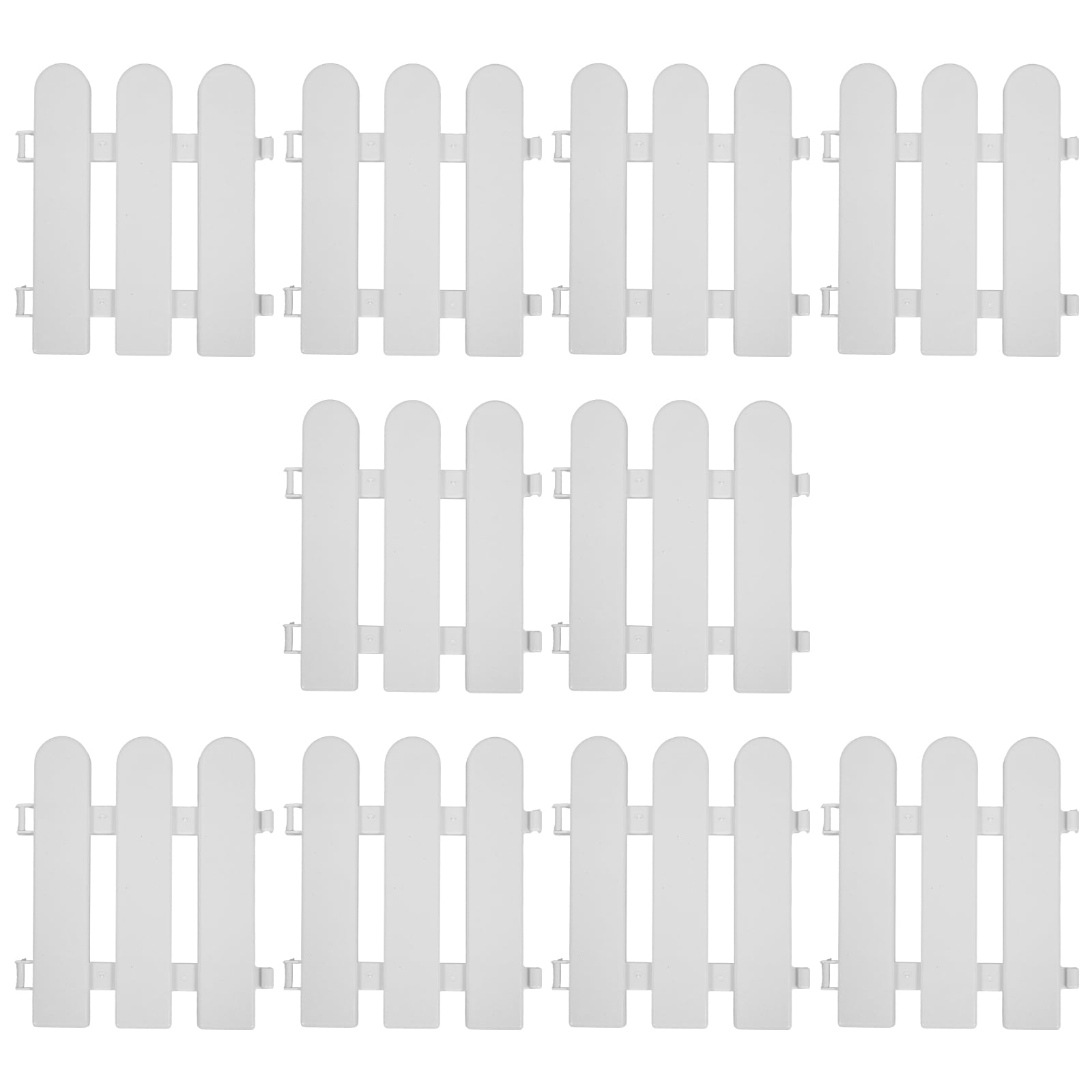 BERTDOMD 20 Pcs Fence Solid Plastic Fencing DIY Delicate Garden ...