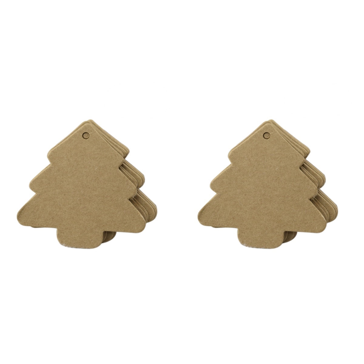 BERTDOMD 200 pcs Christmas Tree Shape Label Kraft Paper Vintage Blank ...