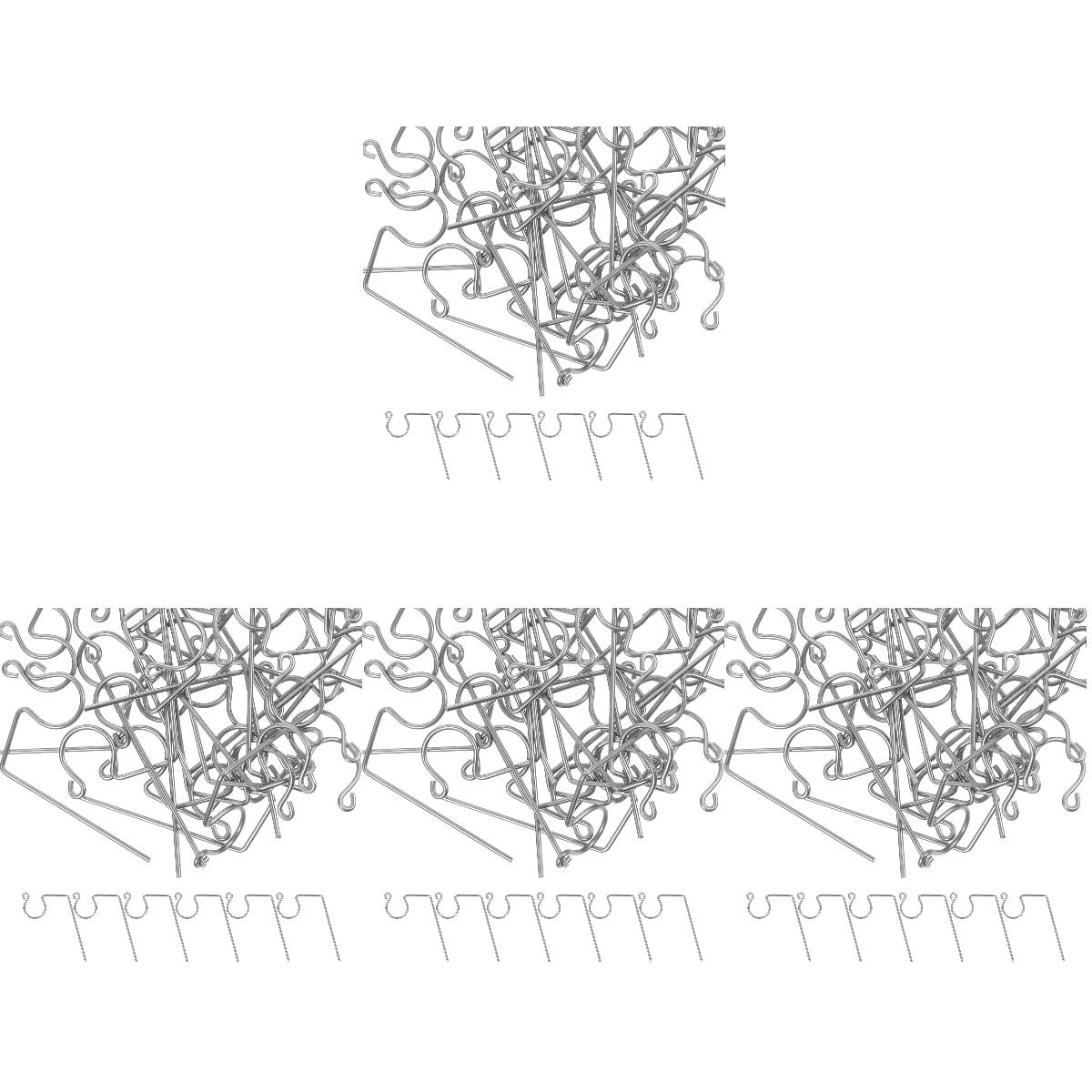 BERTDOMD 200 pcs String Lamp Hanging Hooks Metal Hangers Hooks Outdoor ...