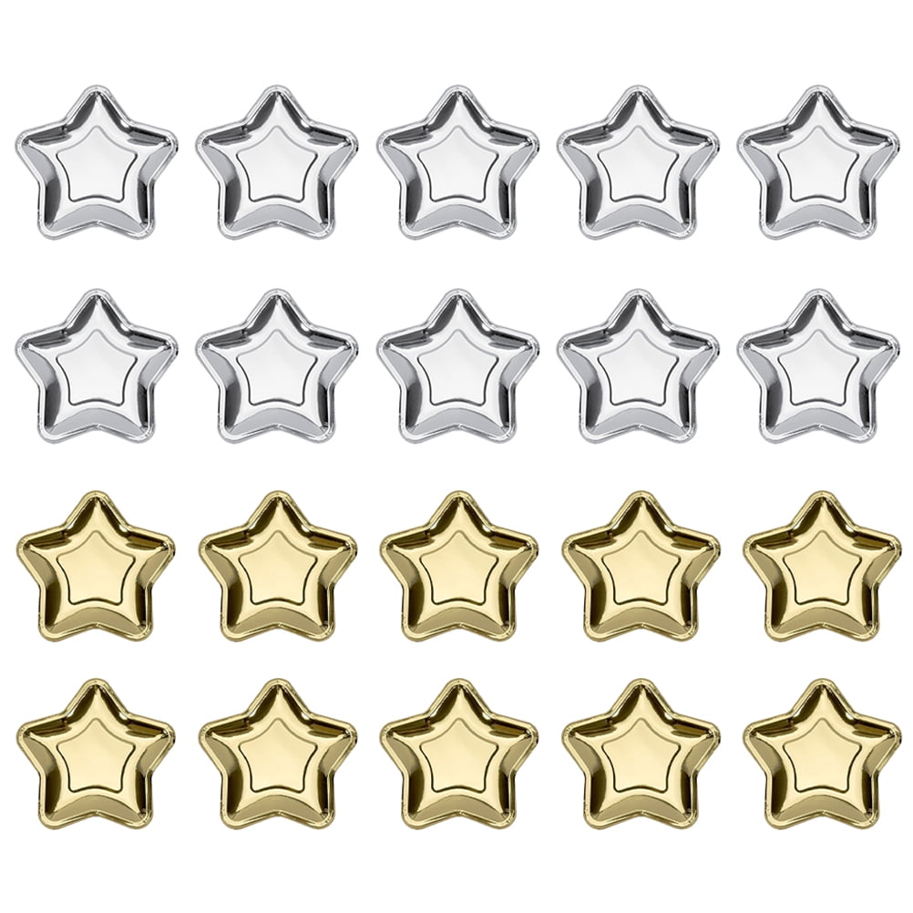 BERTDOMD 20-Pack Five-Pointed Star Paper Plates Disposable Party Plates ...