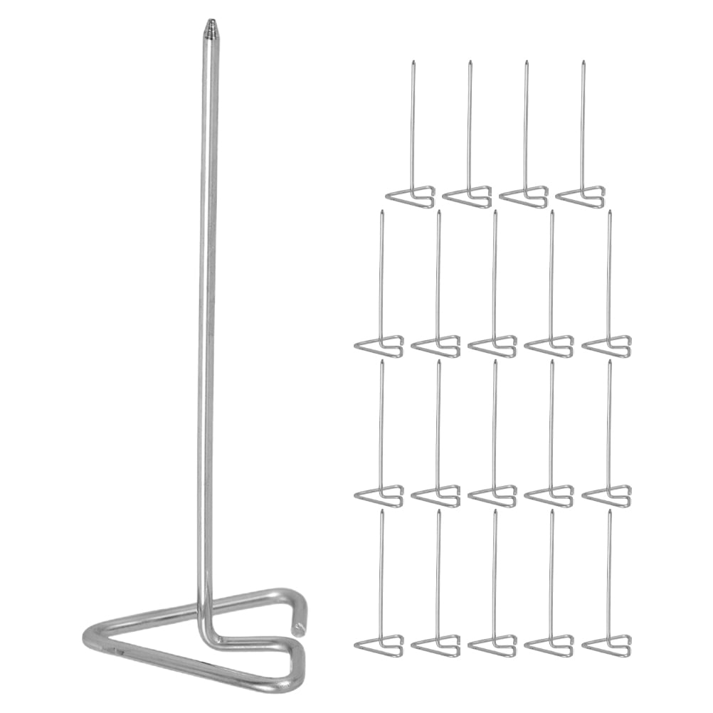 BERTDOMD 20pcs Stainless Steel Skewers Triangular BBQ Meat Skewers ...