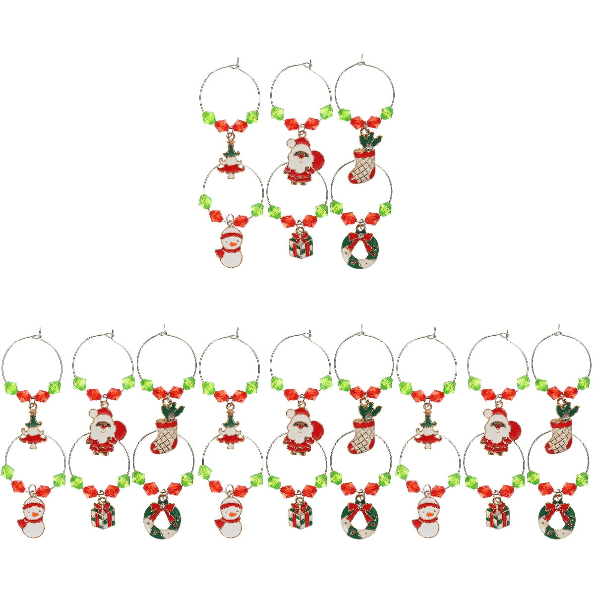 BERTDOMD 24 Pcs Wine Glass Ring Drink Tags Wine Glass Markers Wine Cup ...