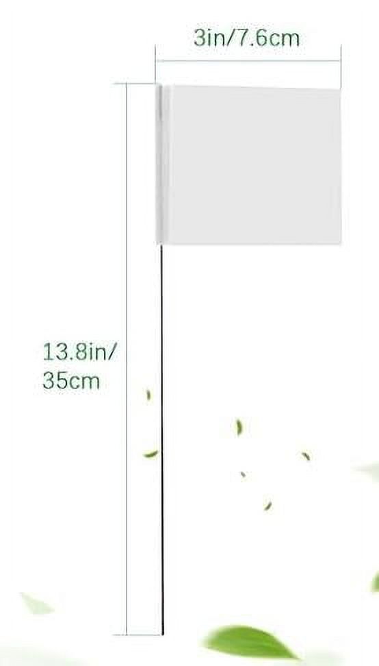 BERTDOMD 24pcs PVC Marking Flags with 15 inch 304 Stainless Steel ...