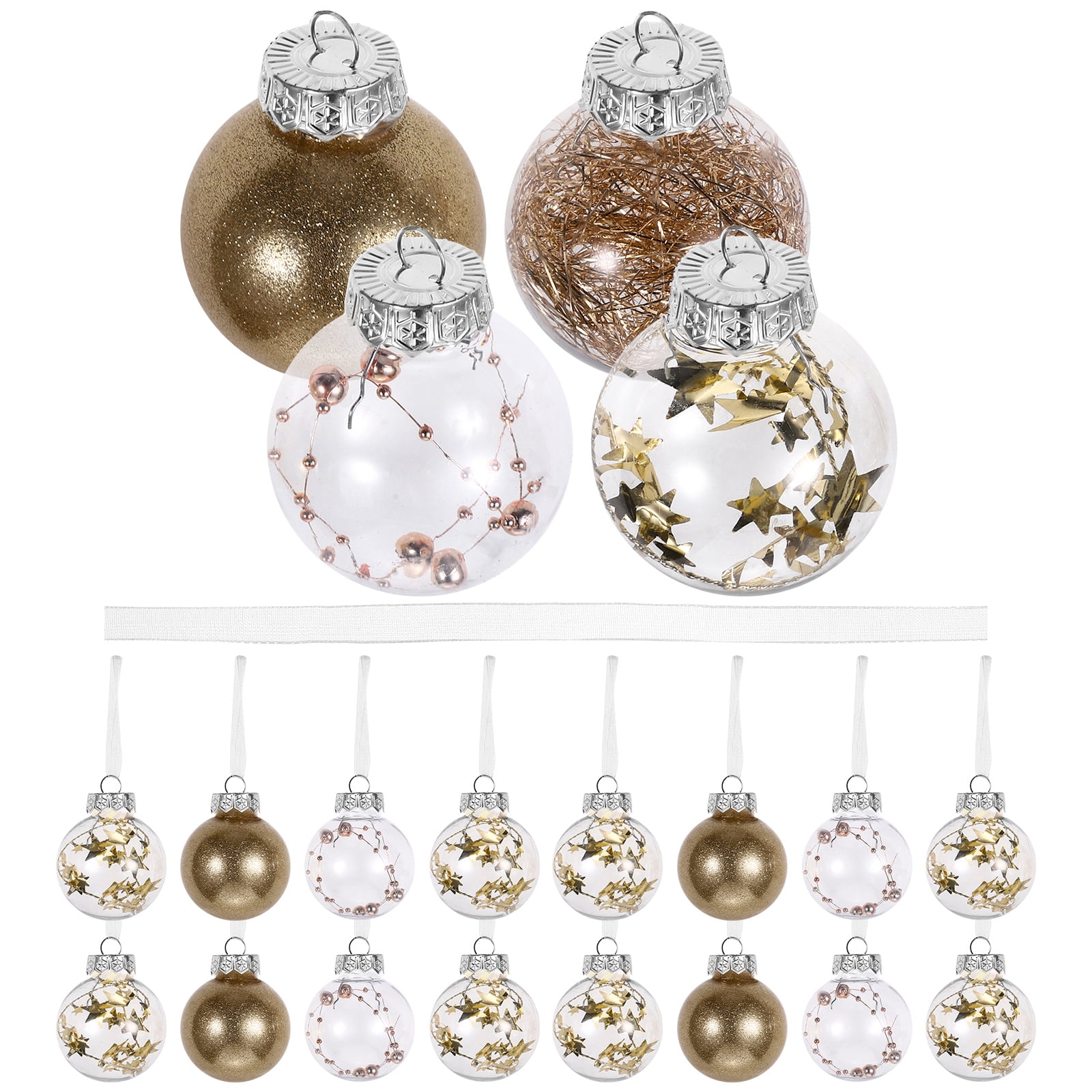 BERTDOMD 24pcs Xmas Tree Ball Ornaments Decorative Christmas Ball Xmas ...