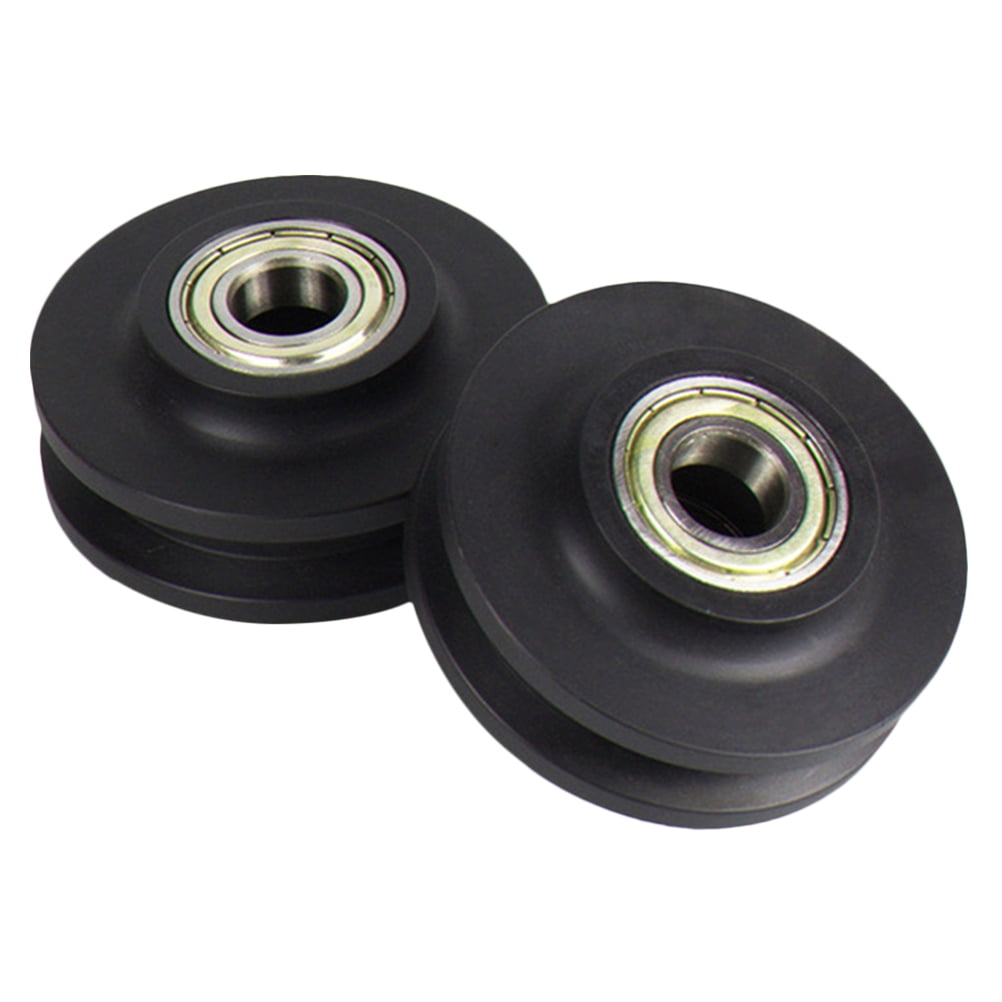 BERTDOMD 2Pcs Sliding Gate Roller Pressure Bearing Steel Nylon Rail ...