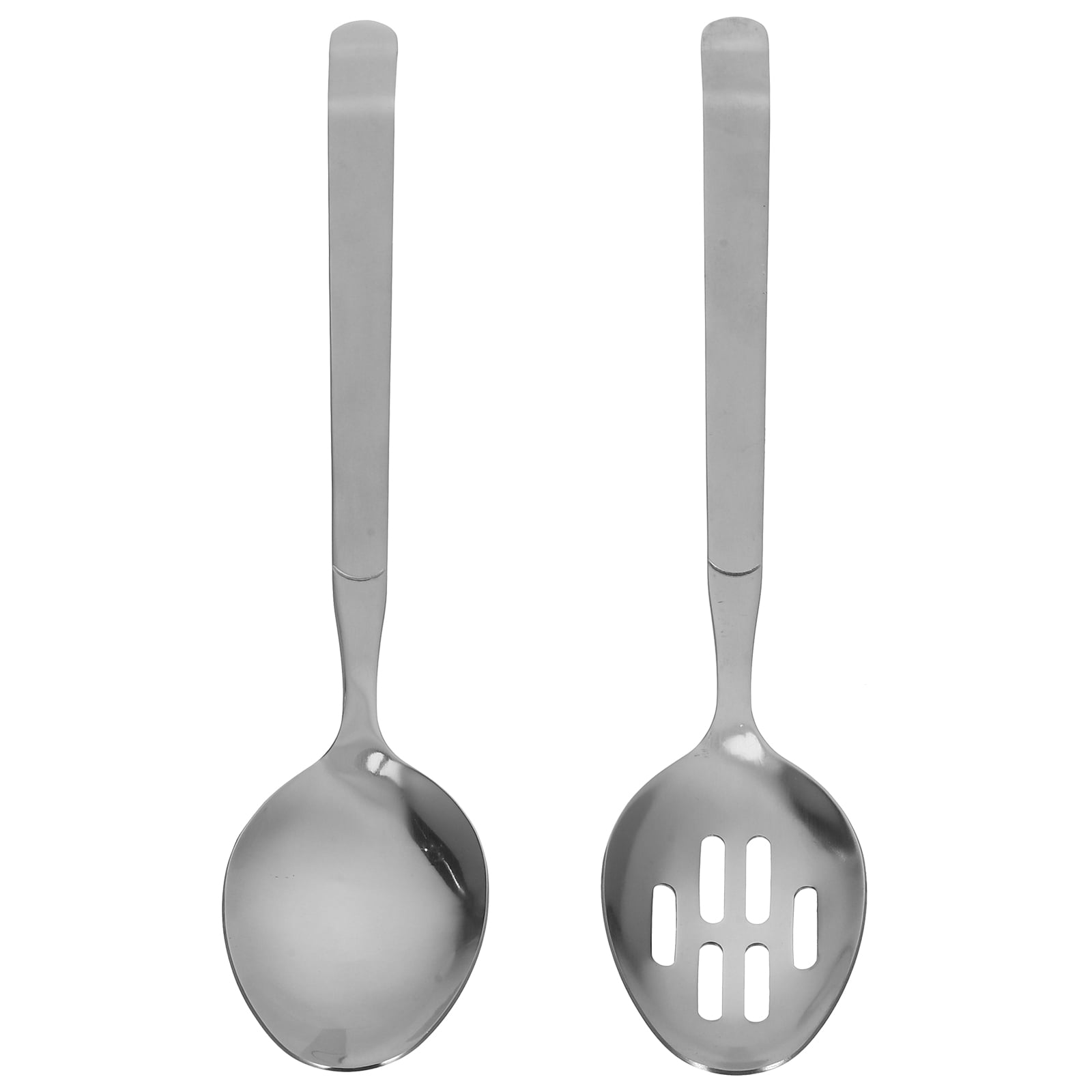 BERTDOMD 2Pcs Stainless Steel Large Serving Spoons Set, Slotted and ...