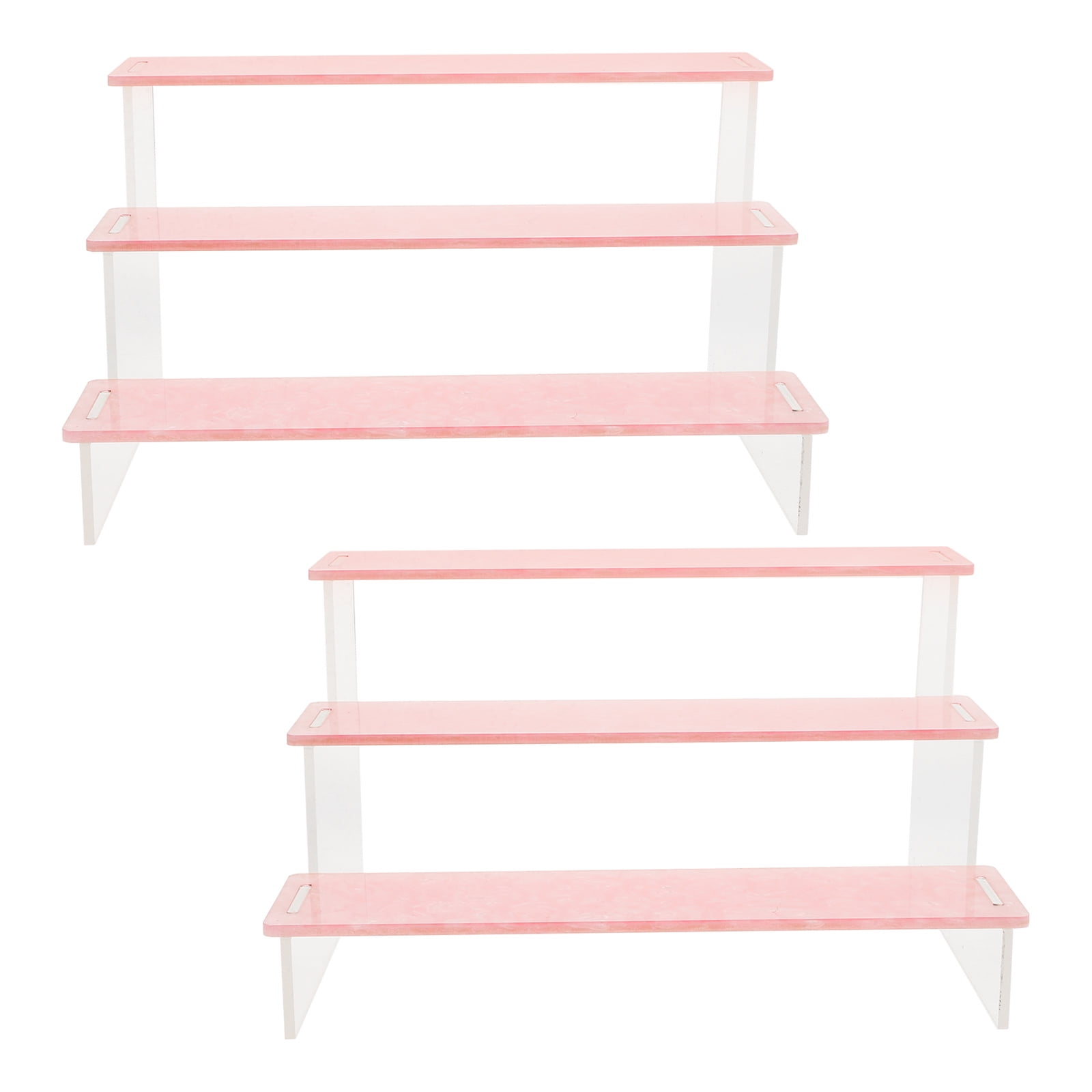 HEMOTON Pink Acrylic Display Rack for Figurines and Models Storage ...