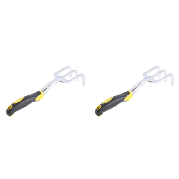 BERTDOMD 2pcs Aluminum Alloy Garden Rake Tools Set Anti- Hand ...