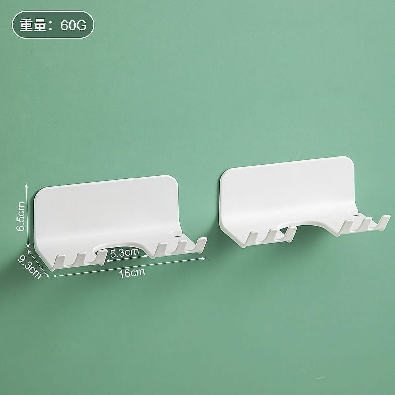 EXHUMKY BERTDOMD 2pcs White Plastic Badminton Racket Wall Mount Hooks ...
