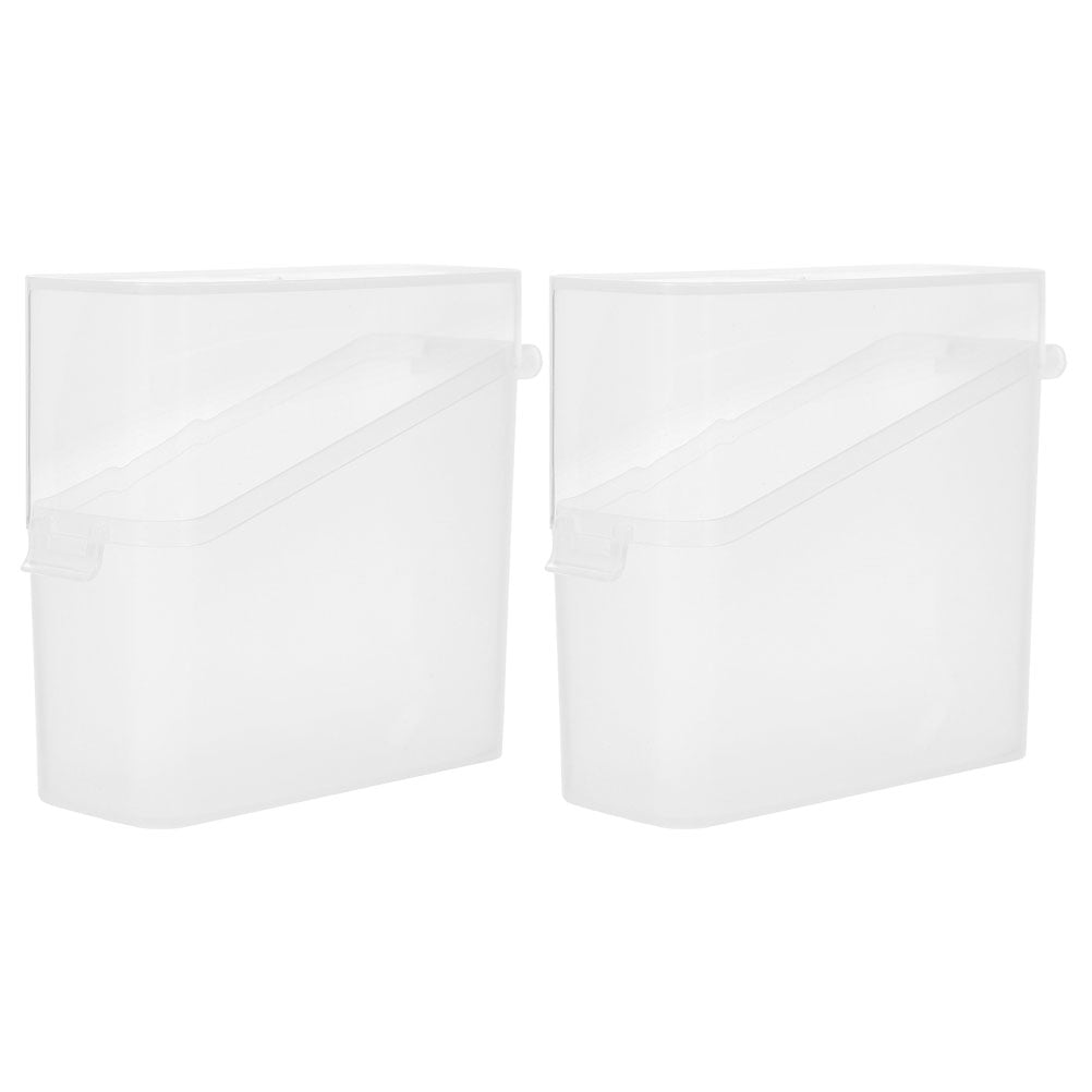 BERTDOMD 2-Pack Clear Plastic Cheese Slice Storage Containers Holders ...