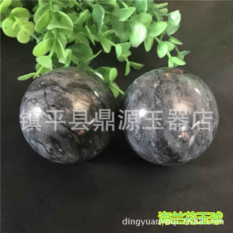 BERTDOMD 2pcs Jade Baoding Balls Handheld Finger Ball Natural Crystal ...