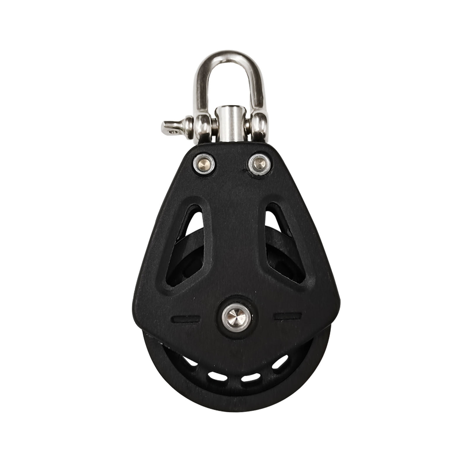 BERTDOMD 2pcs Nylon Double Pulley Block with Stainless Steel Swivel ...
