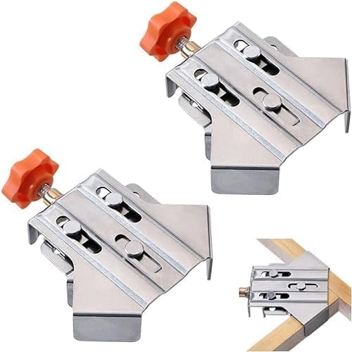 EXHUMKY 2Pcs Right Angle Clamp Adjustable Swing Jaw Woodworking Tool ...
