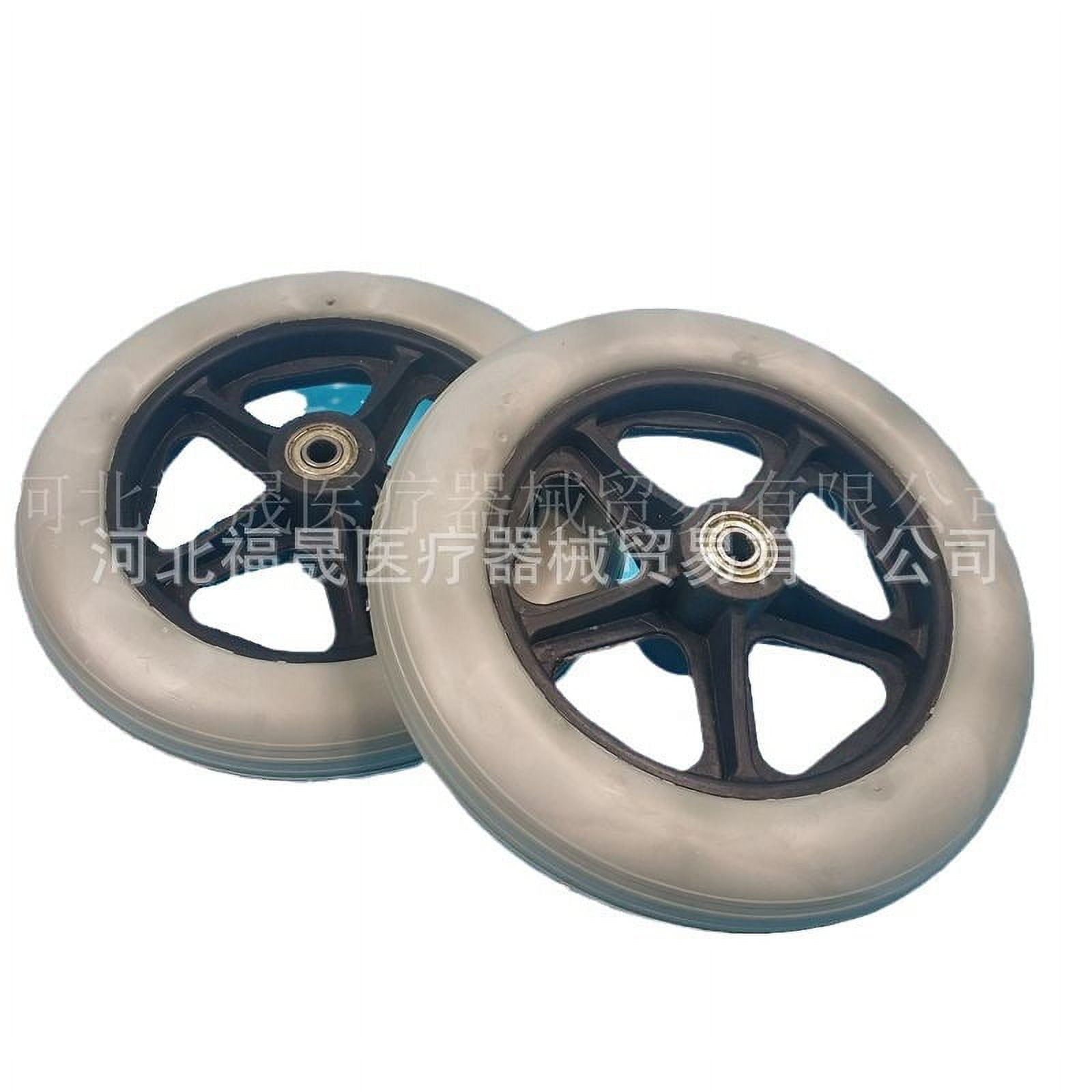 EXHUMKY Grey Durable PVC Front Wheel Walker Wheels for Elderly and ...