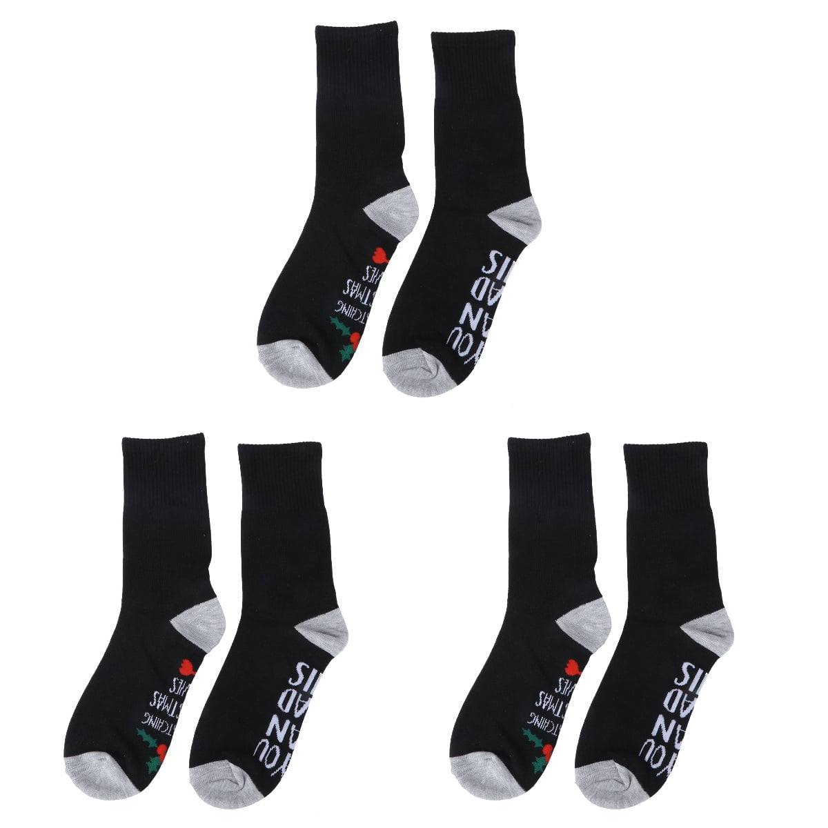 BERTDOMD 3 Pairs Creative Christmas Socks Warm Socks Letter Cotton ...