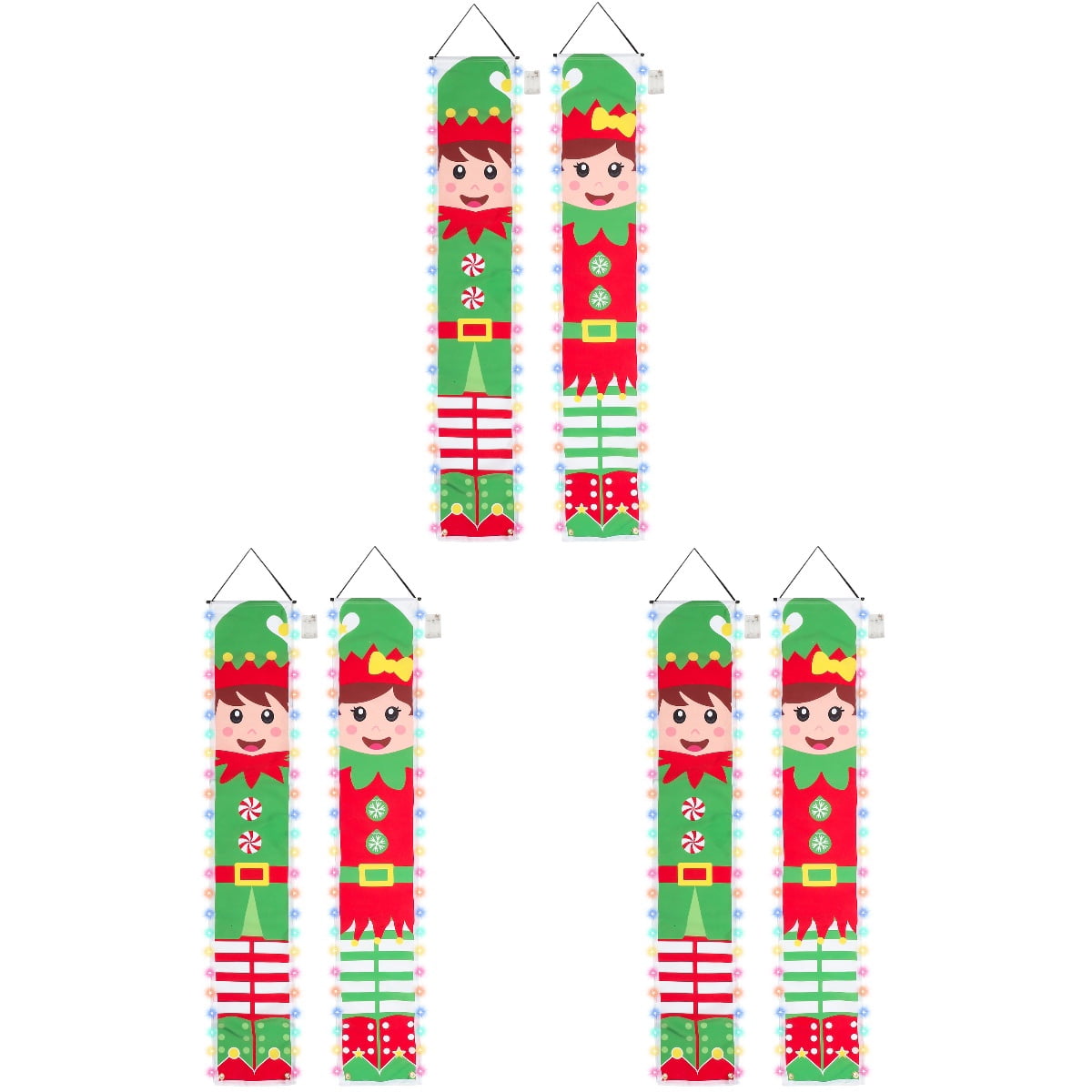 BERTDOMD 3 Pairs of Xmas Cartoon Couplets Xmas Couplets Decor Christmas ...