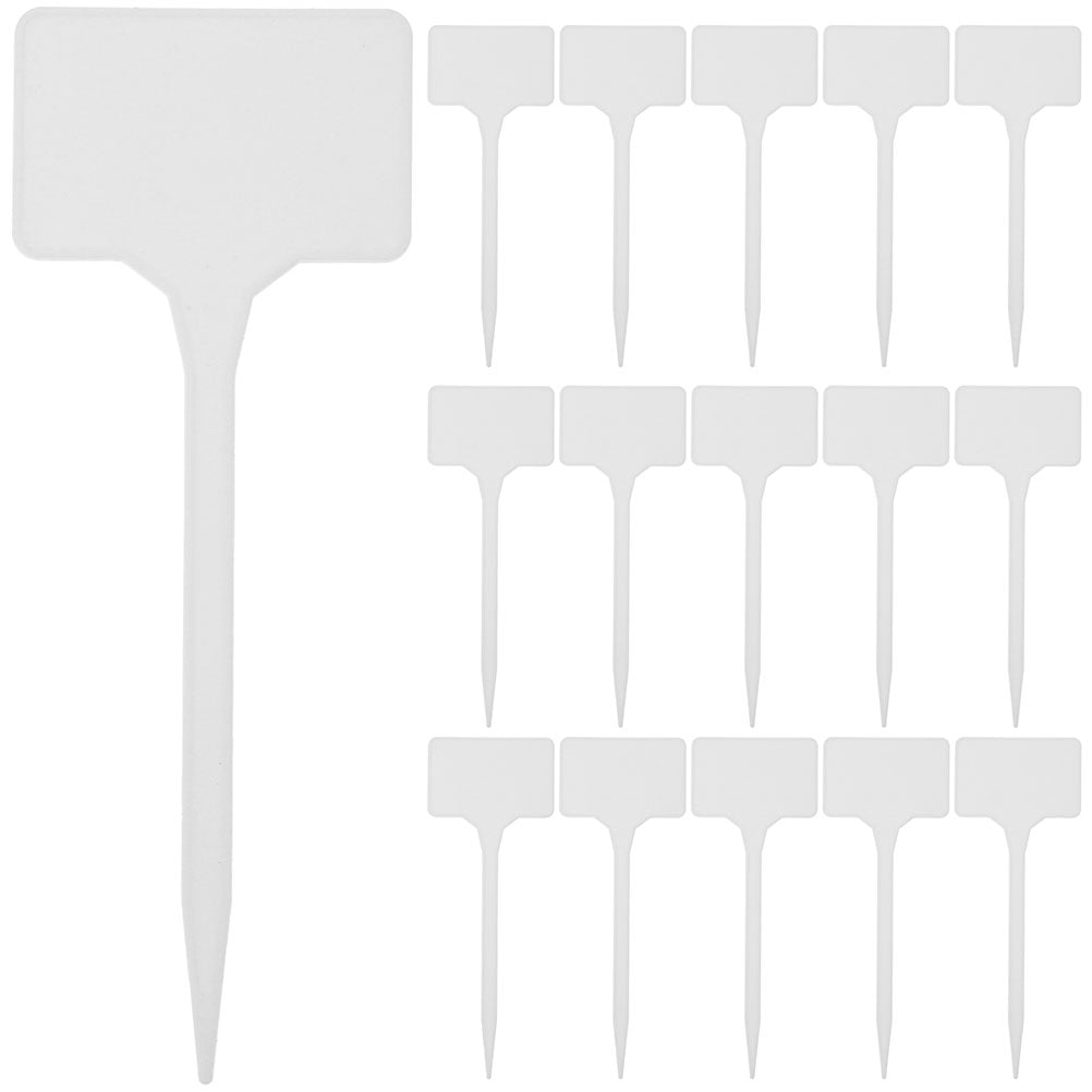HEMOTON 30 White Plastic Plant Labels for Garden Use Durable and ...