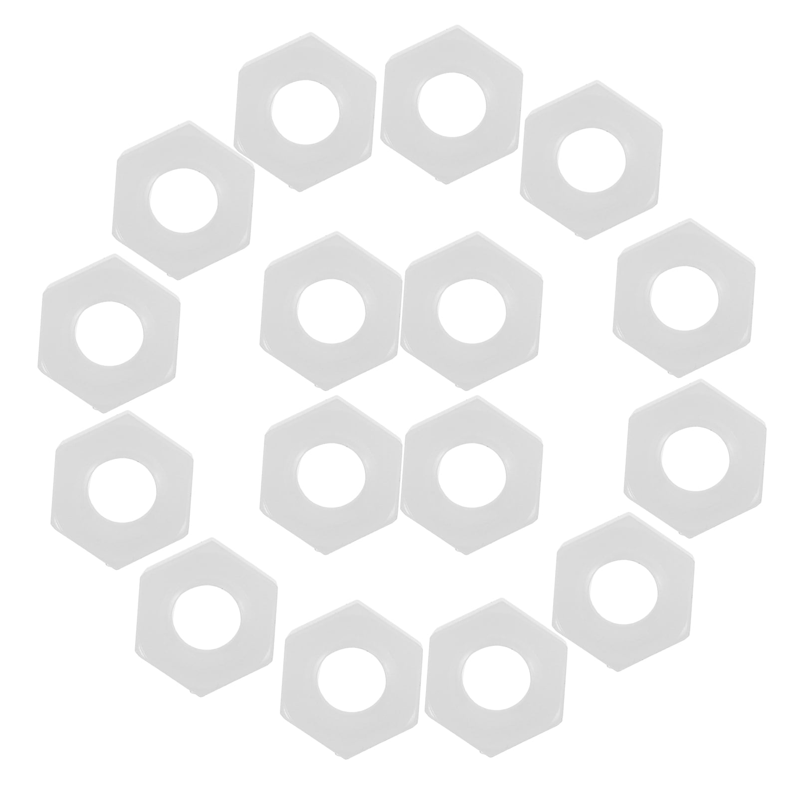 BERTDOMD 30pcs Hexagonal Screw Nut Nylon Inserted Self Locking Nut M6 ...