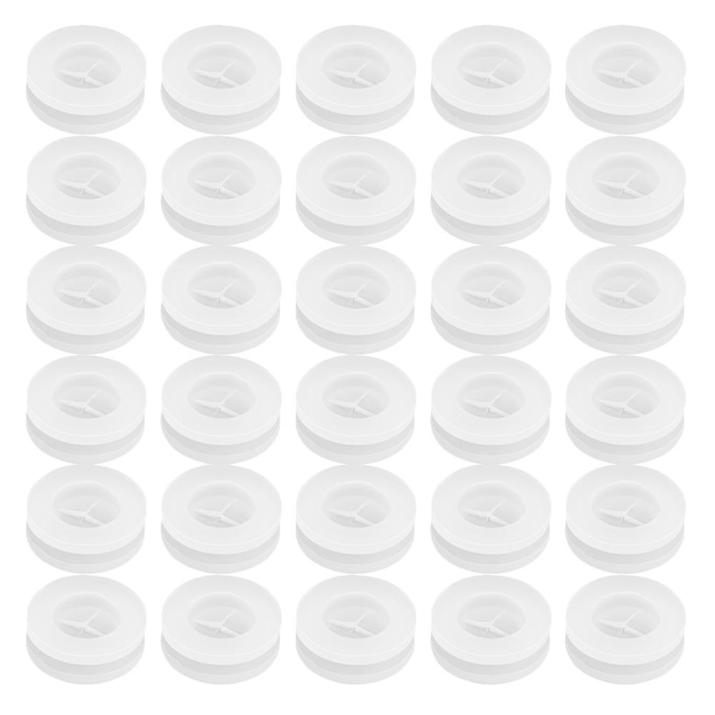 EXHUMKY BERTDOMD 30pcs Transparent Silicone Straw Hole Plugs Cross ...