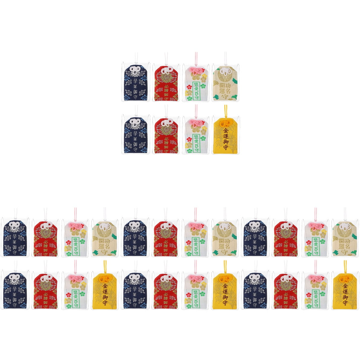 32 Pcs Japanese Omamori Amulet Bags - Luck Charms Hanging Sachets ...