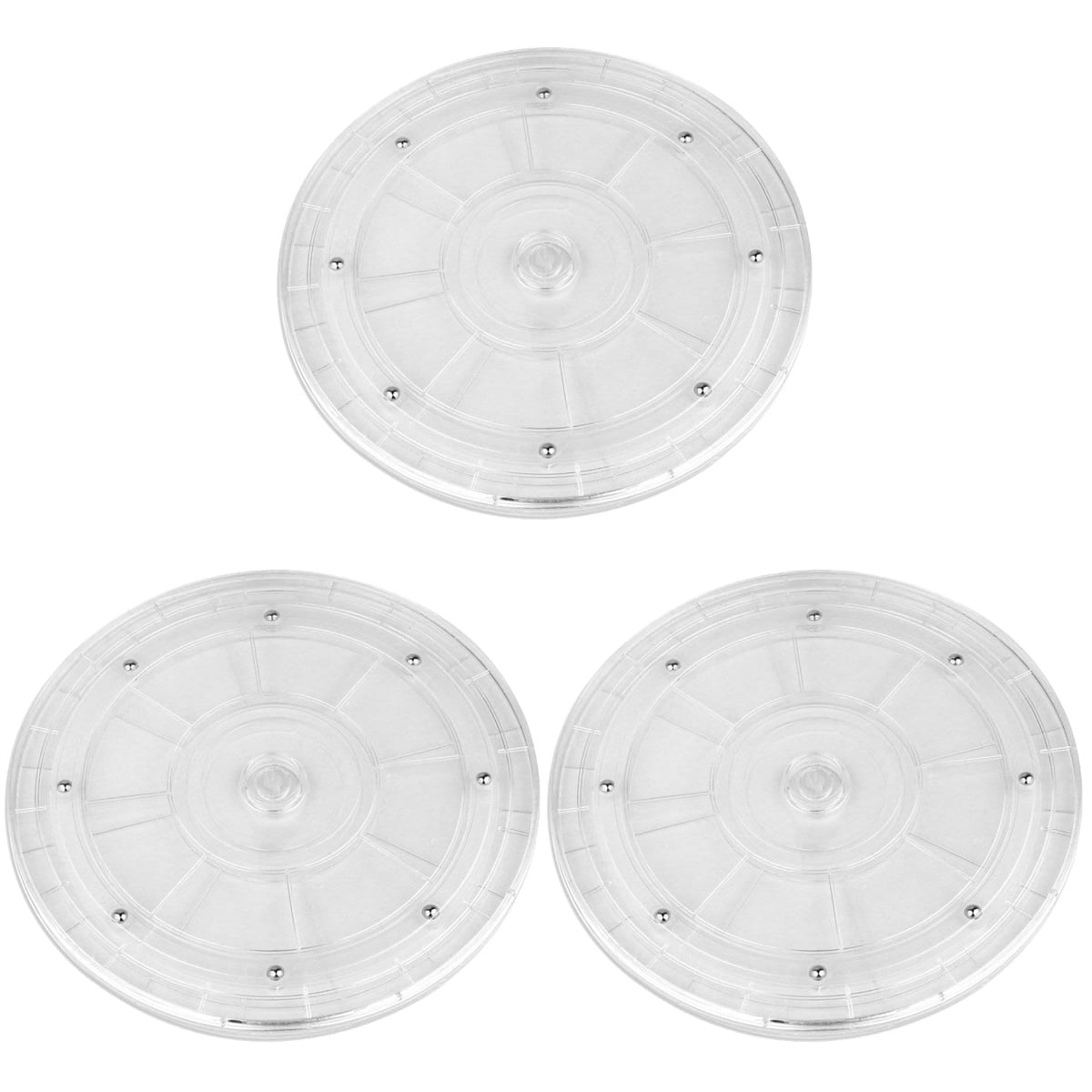 BERTDOMD 3pcs Acrylic Clear Turntable Kitchen Spice Holder 360 Degrees ...