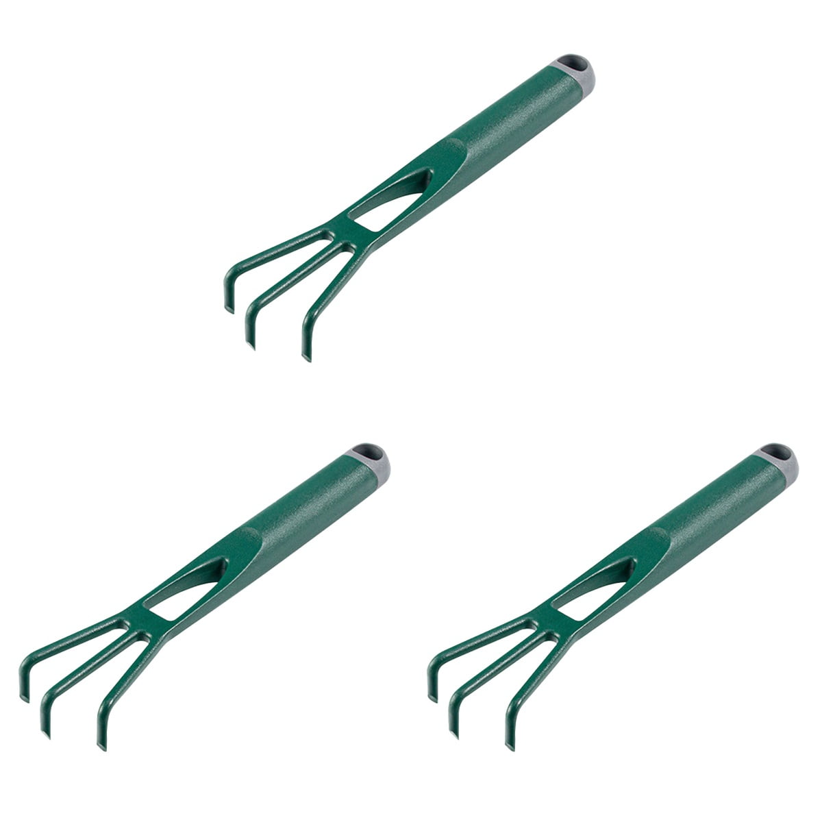 EXHUMKY BERTDOMD 3pcs Green Compact Lightweight Garden Rake for Soil ...