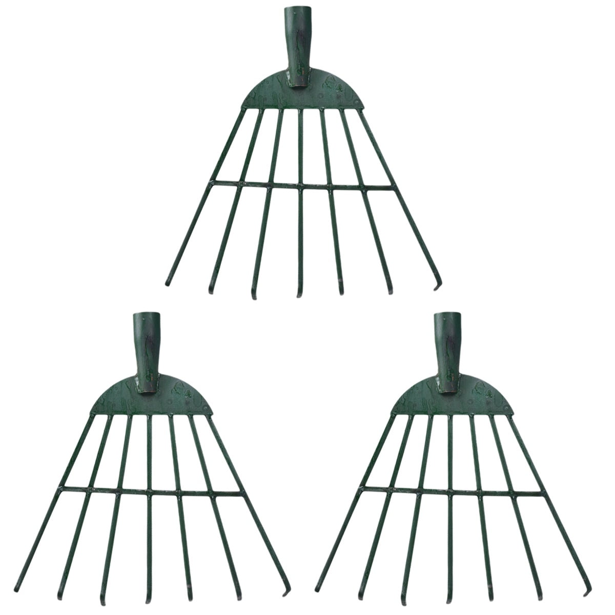 BERTDOMD 3pcs Plowing Grass Rake Farm Agricultural 7-toothed Rake ...