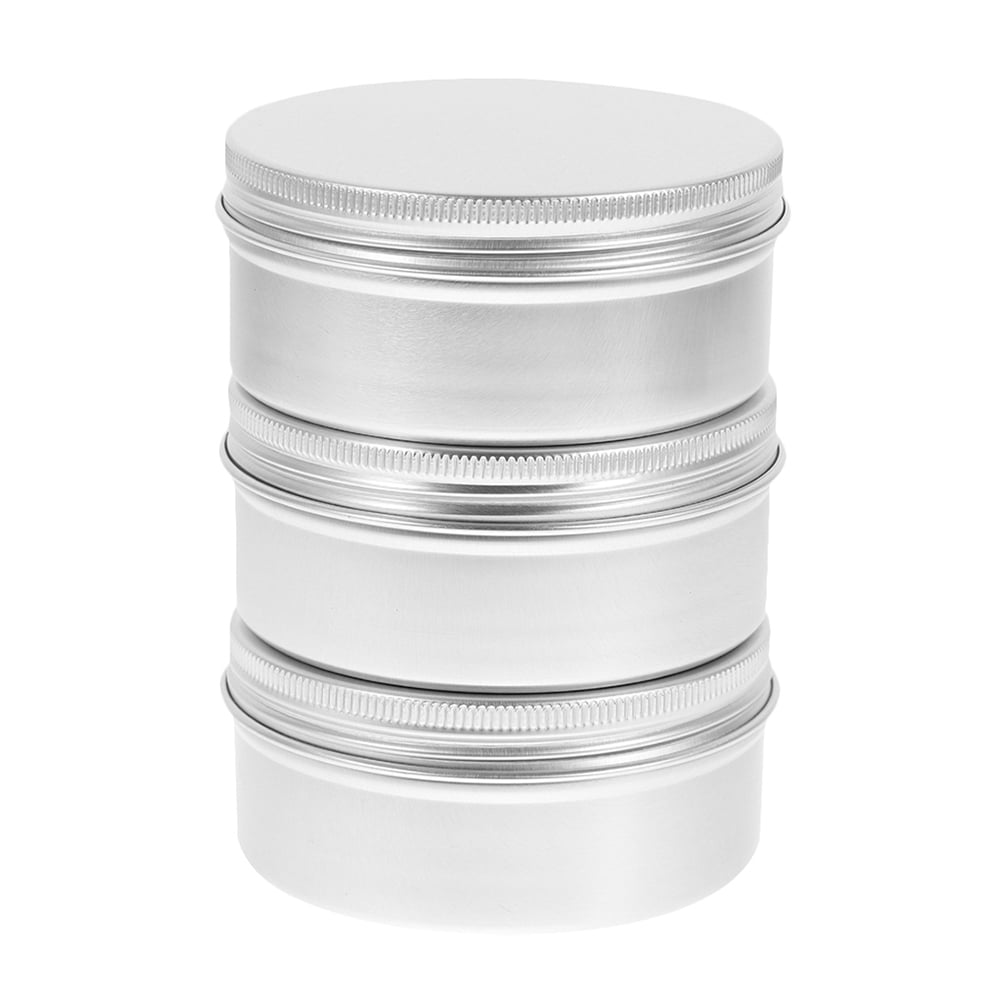 BERTDOMD 3pcs Round Empty Storage Box Small Aluminum Soap Boxes Lidded ...