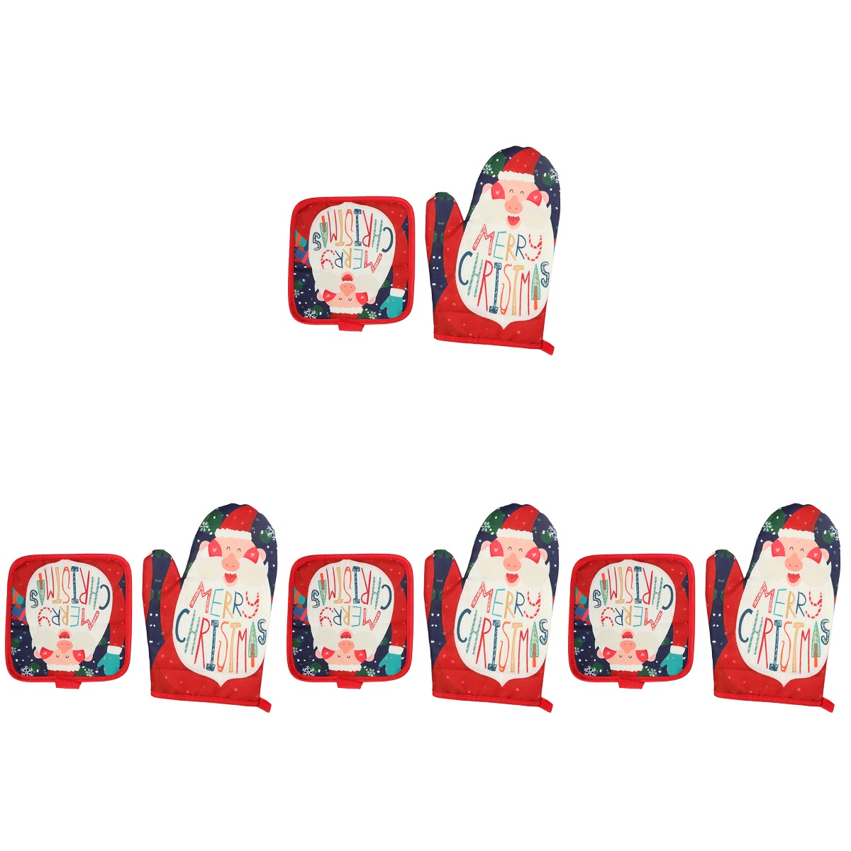 BERTDOMD 4 Sets Oven Mitt Baking Mitten Cooking Microwave Oven Glove ...