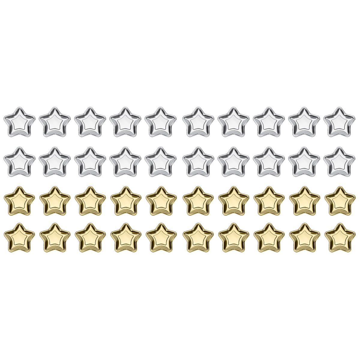 BERTDOMD 40 Pcs Five-pointed Star Party Paper Plates Light Paper Trays ...