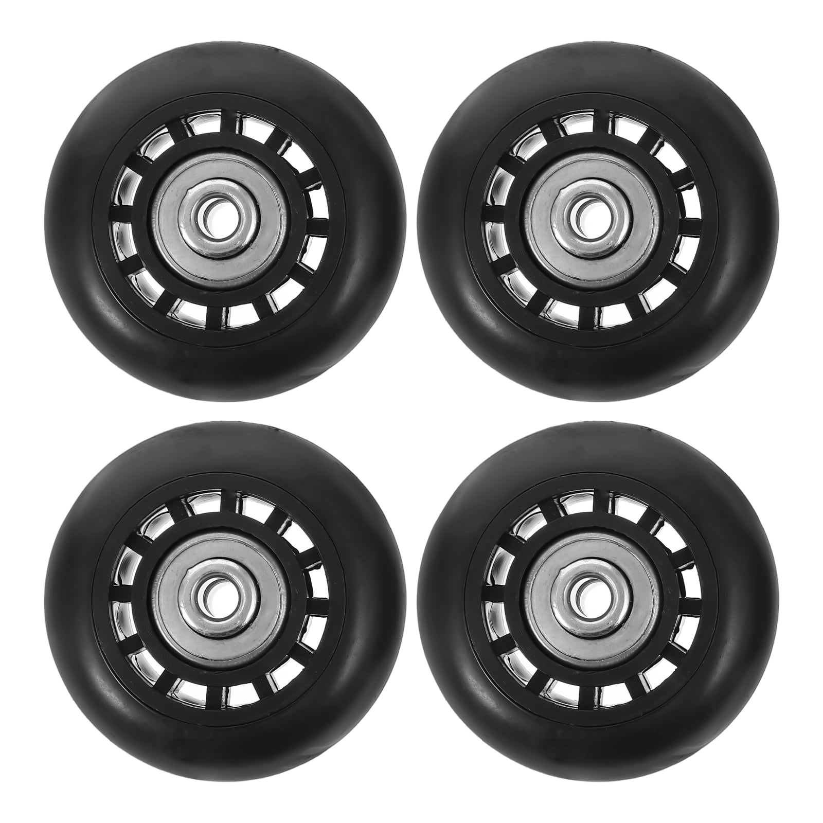 BERTDOMD 4-Pack Rubber Caster Wheels Replacement for Luggage Suitcase Mute Smooth Rolling ...