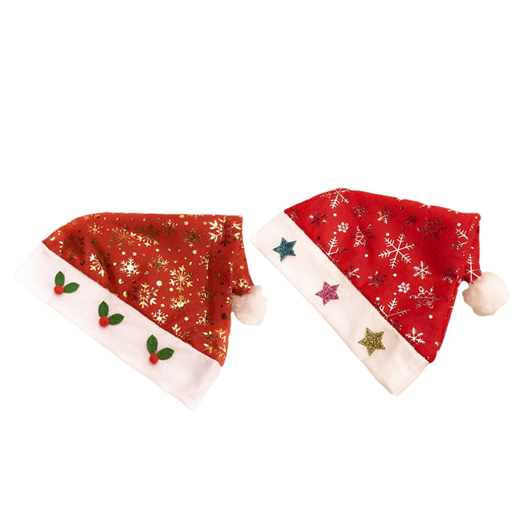 BERTDOMD 4Pcs Xmas Children Hat Christmas Five-Star Hat Snowflake Hat ...