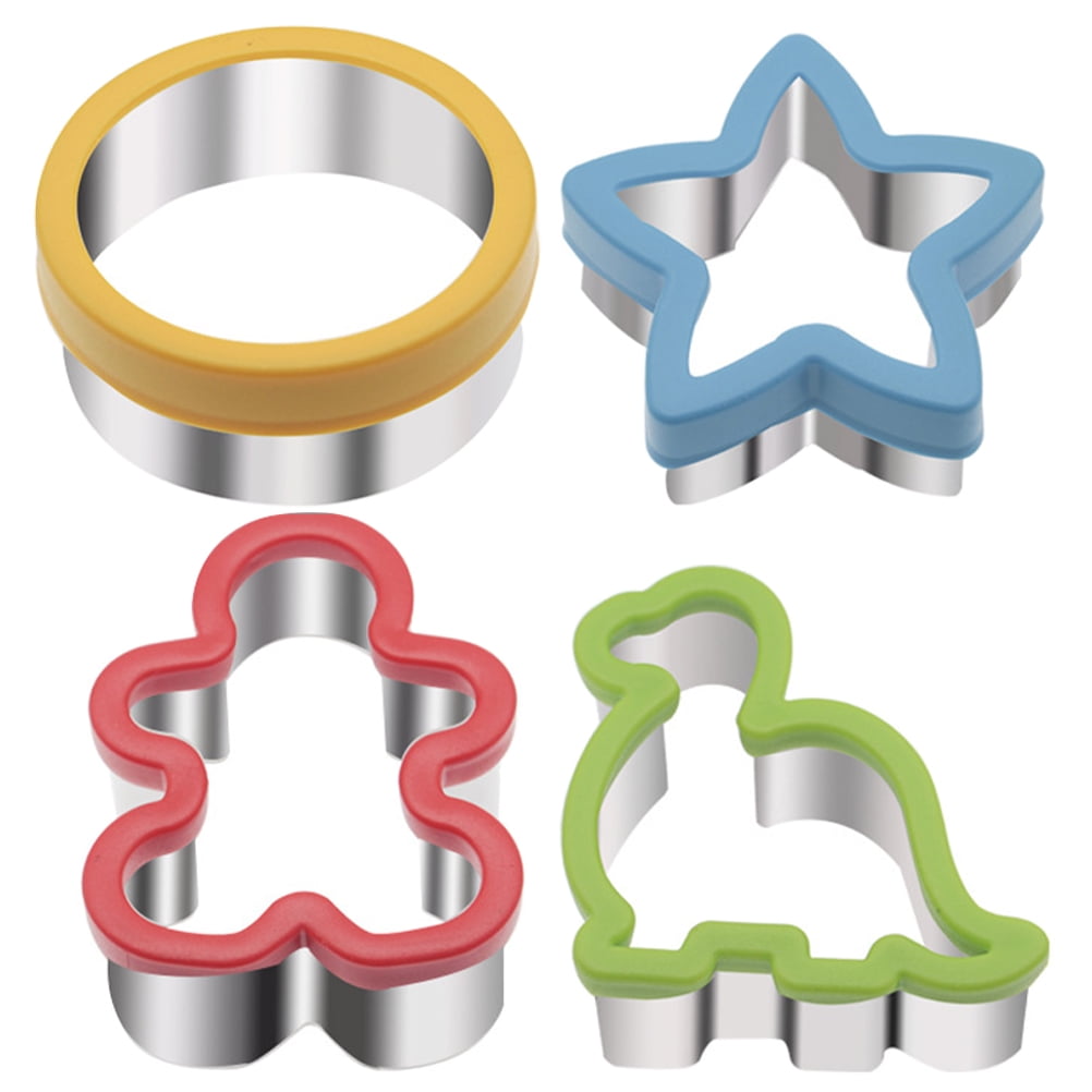 BERTDOMD 4-Pack Bread Embossing Molds with Cartoon Designs for Sandwich ...