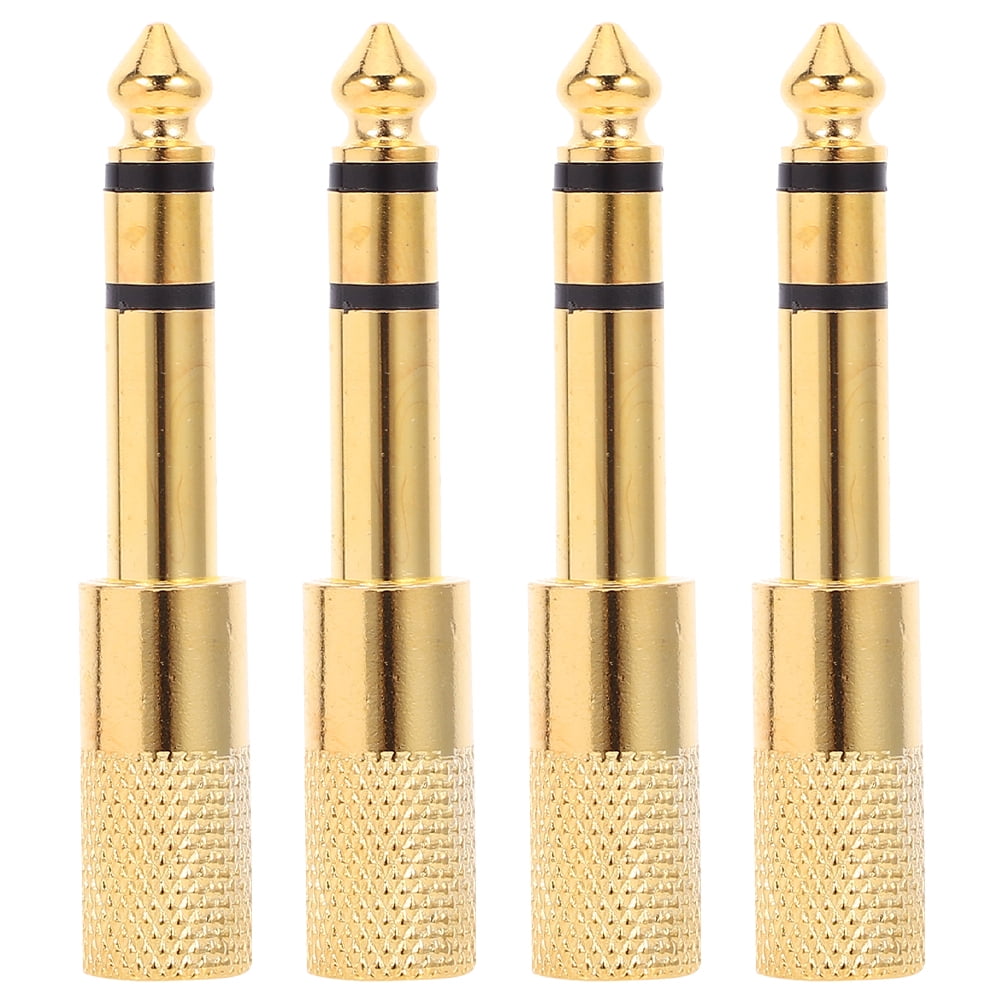 BERTDOMD 4pcs Goldpated Stereo Audio Plug Adapter Headphone Jack ...