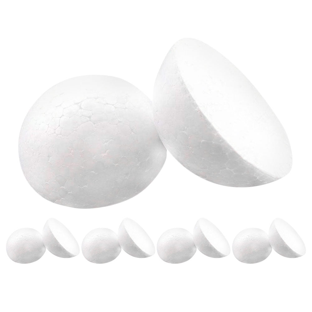 BERTDOMD 4pcs White Foam Hemisphere For Diy Crafts Semi-Circle Foam ...