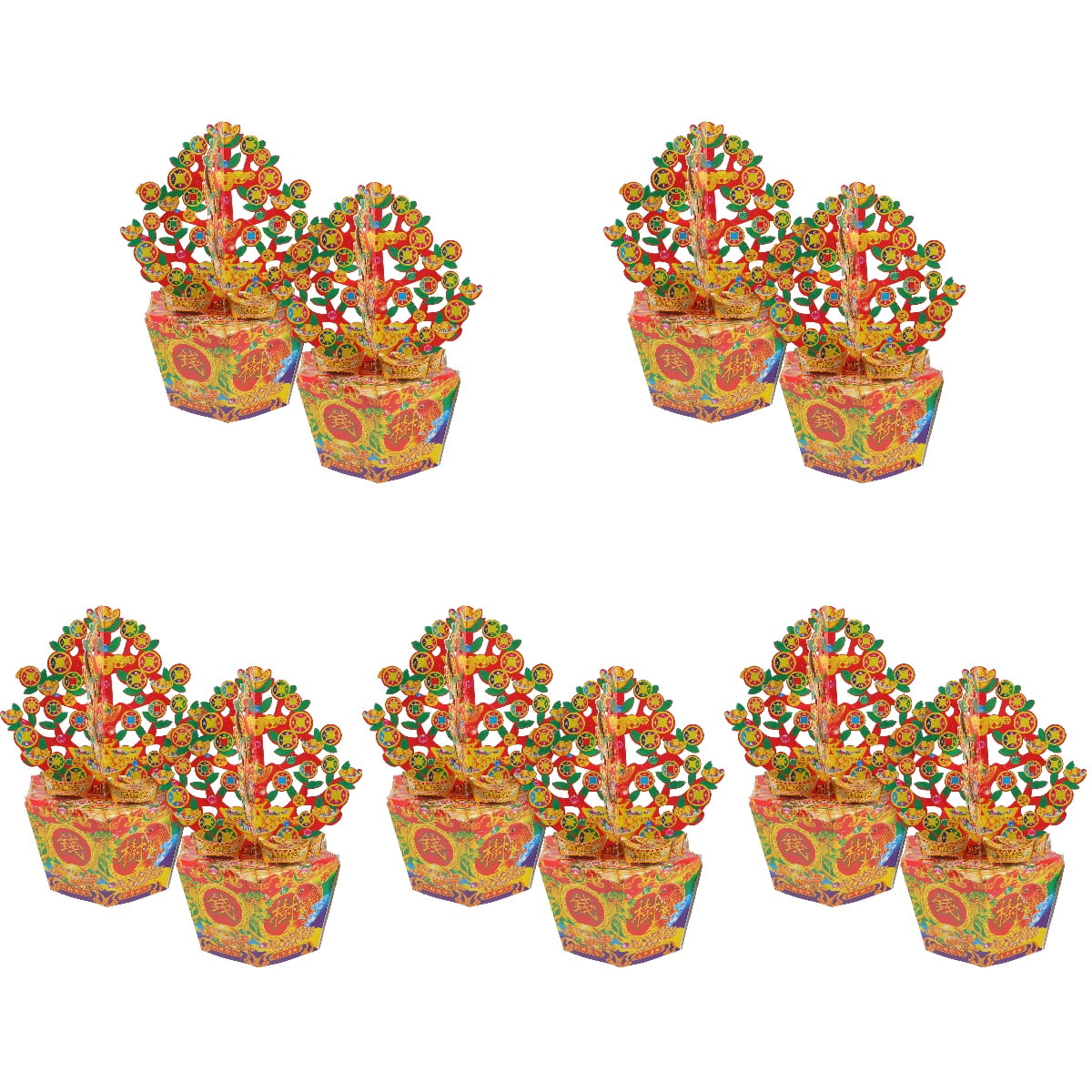 BERTDOMD 5 Pairs Ancestor Money Tree Role-playing Burning Paper Ghost ...