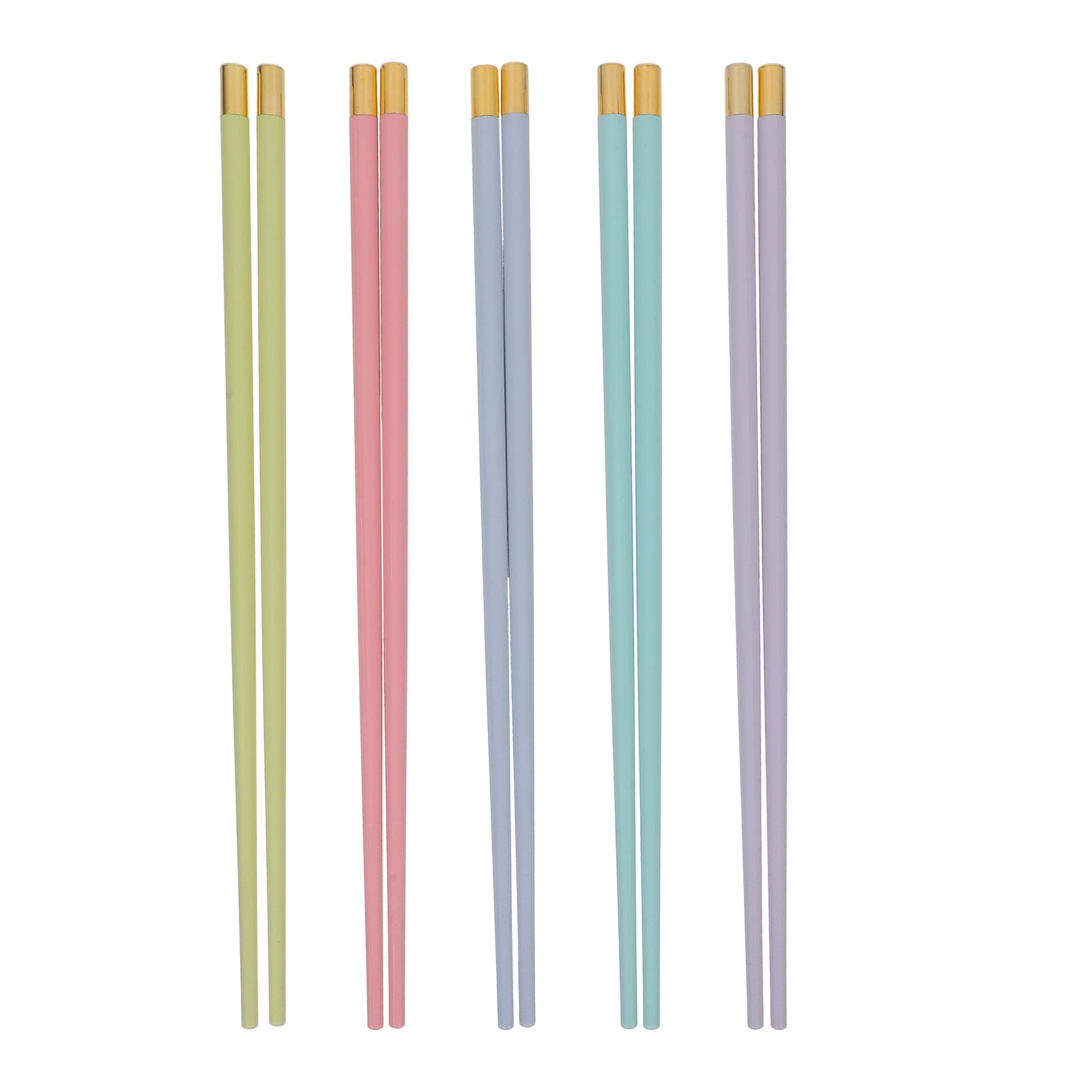 BERTDOMD 5-Pair Colorful Dining Chopsticks - Reusable Plastic Kitchen ...