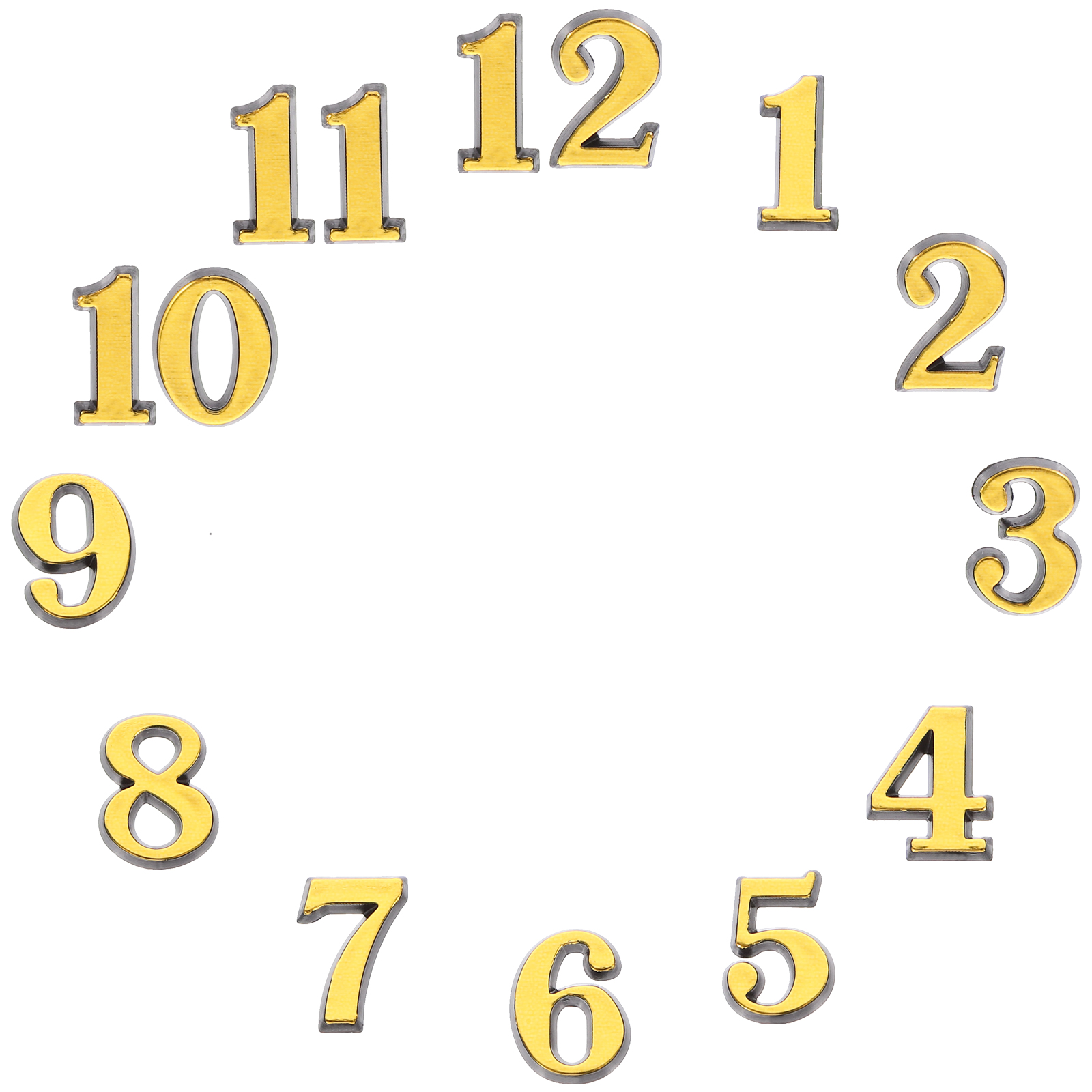 HEMOTON Golden Plastic Clock Numbers for DIY Digital Clock Repair 5 ...