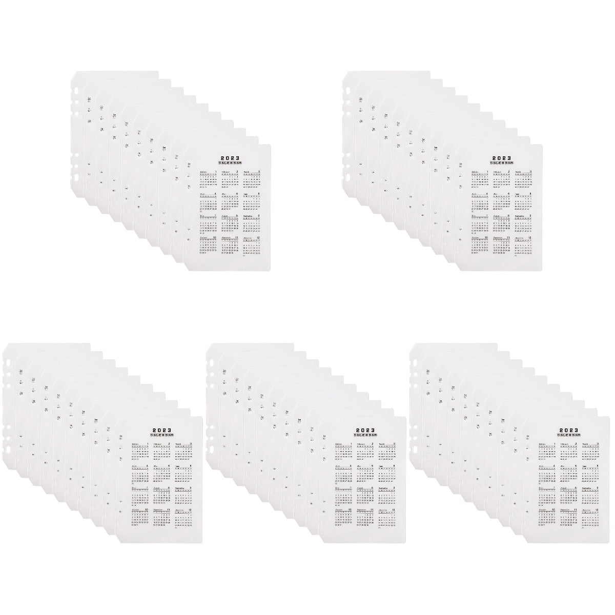 BERTDOMD 50 Pcs Detachable Binder Dividers Professional Notebook ...