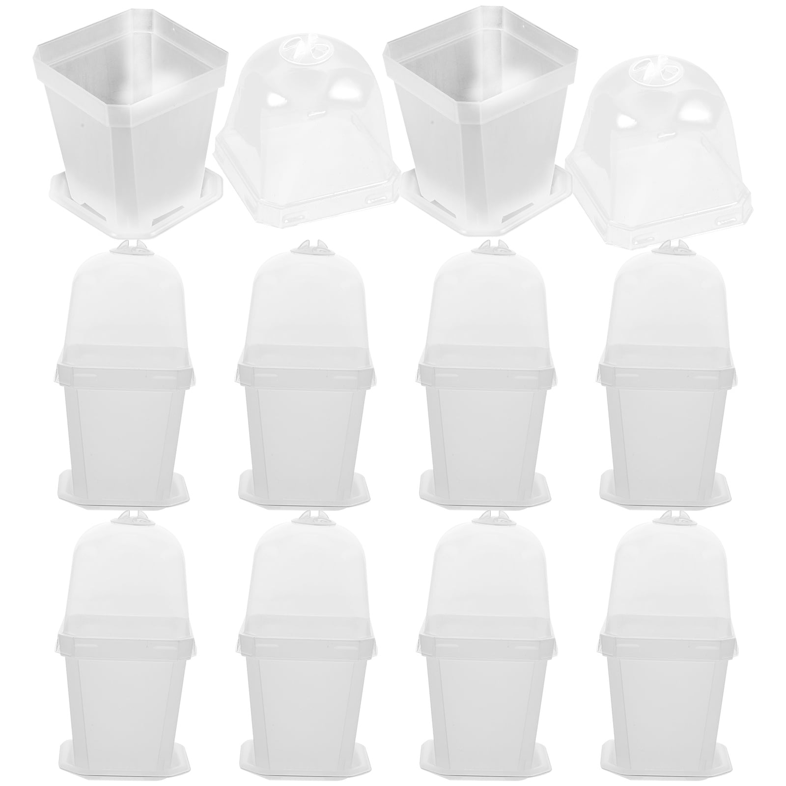 BERTDOMD 50 Pcs Plastic Nutrition Cups Succulent Bonsai Nursery Cups ...