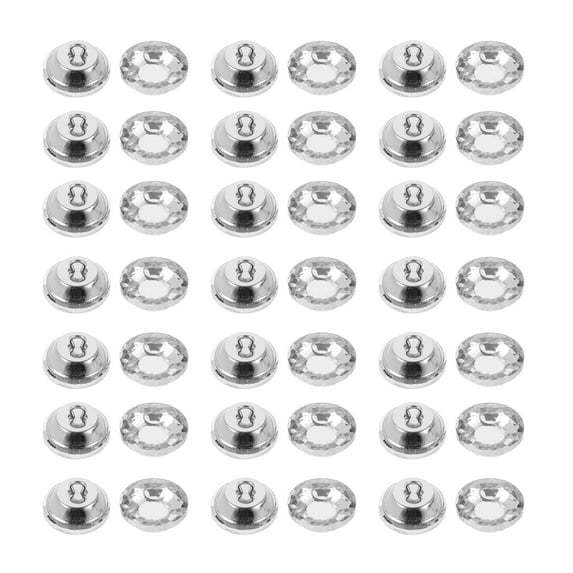 EXHUMKY Exhumky Silver Acrylic Sewing Buttons for Sofa and Headboard ...