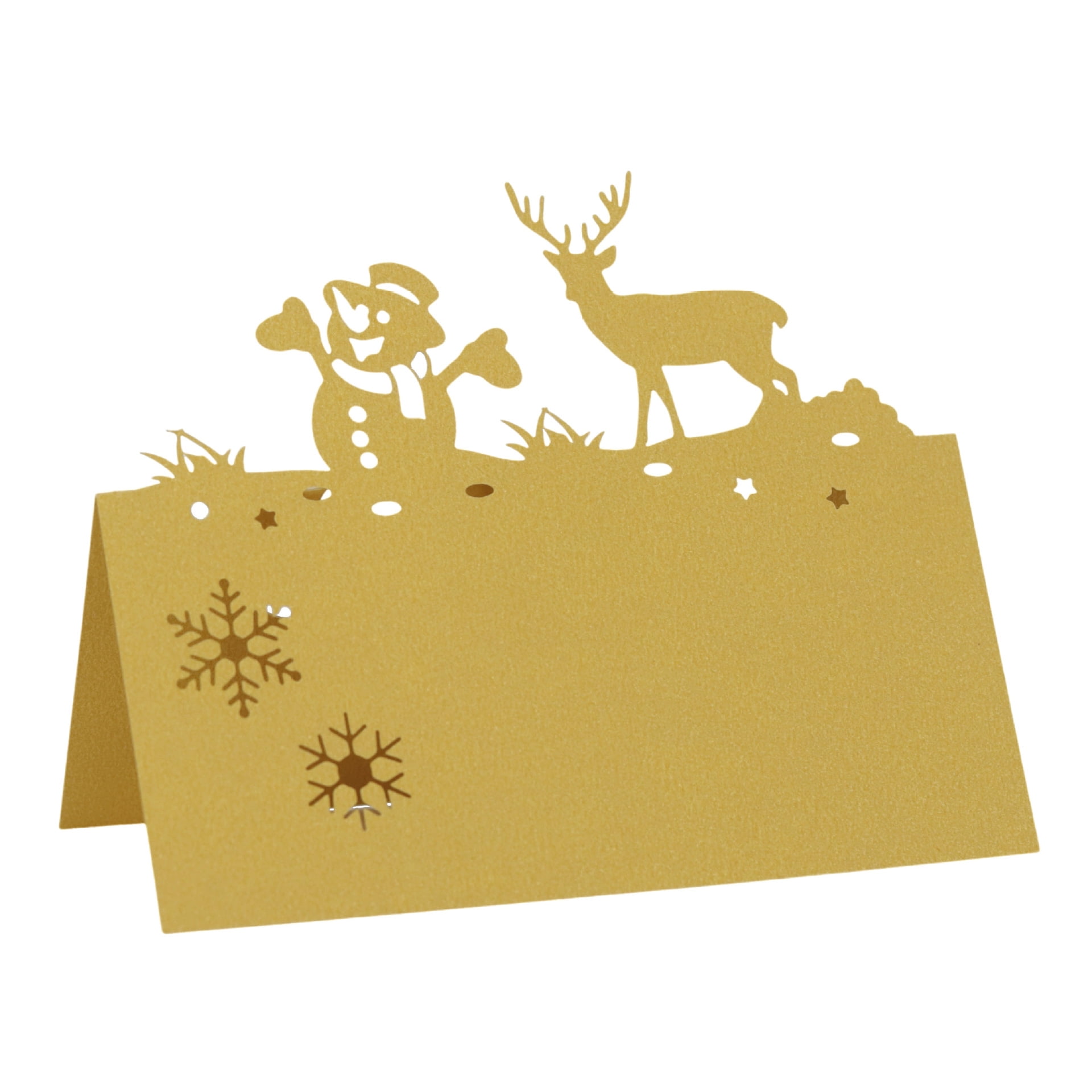 BERTDOMD 50pcs Christmas Table Place Cards Reindeer Snowman Style ...